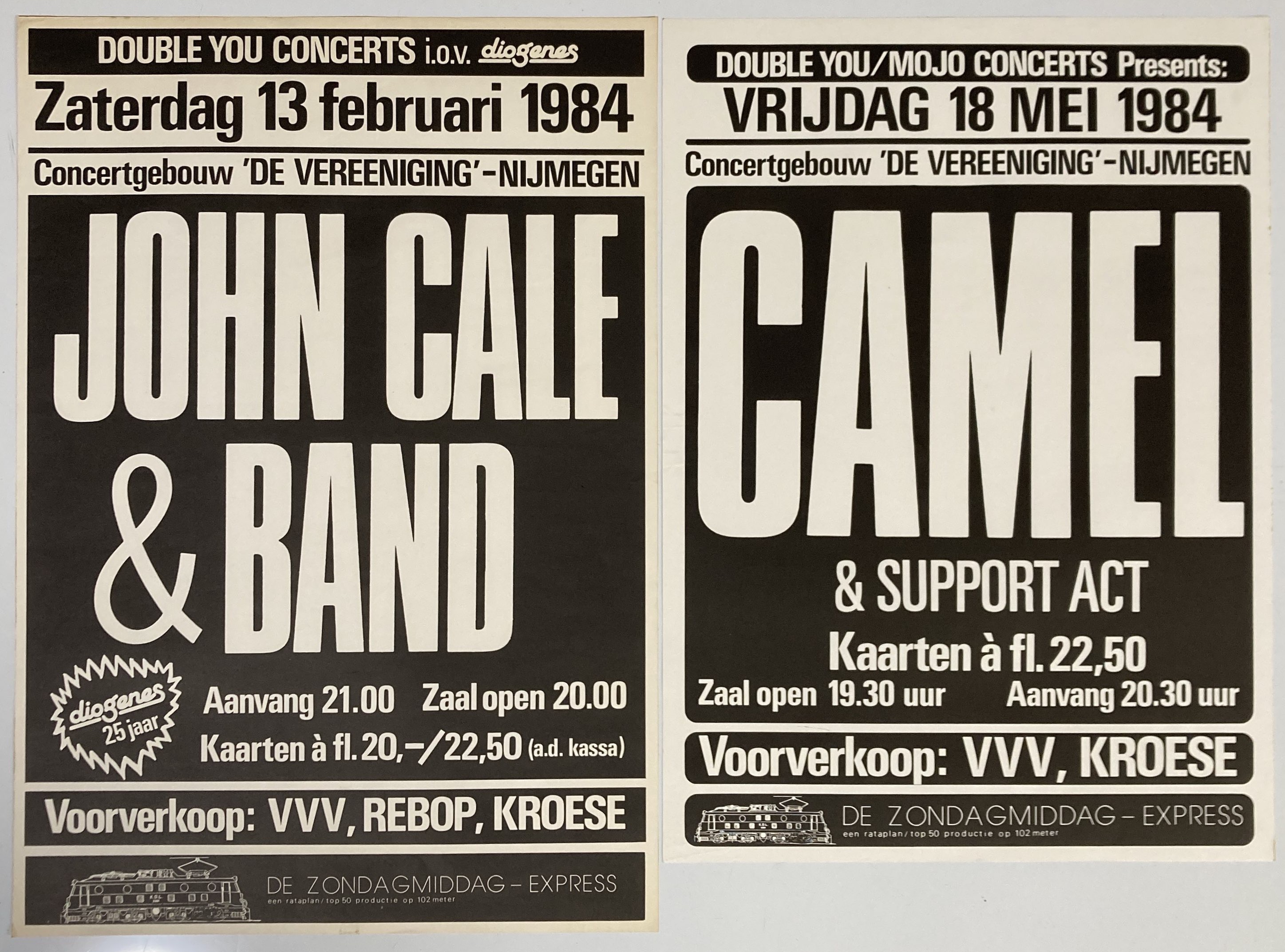 Lot 225 - 1980S CONCERT POSTERS - JOHN CALE / CAMEL