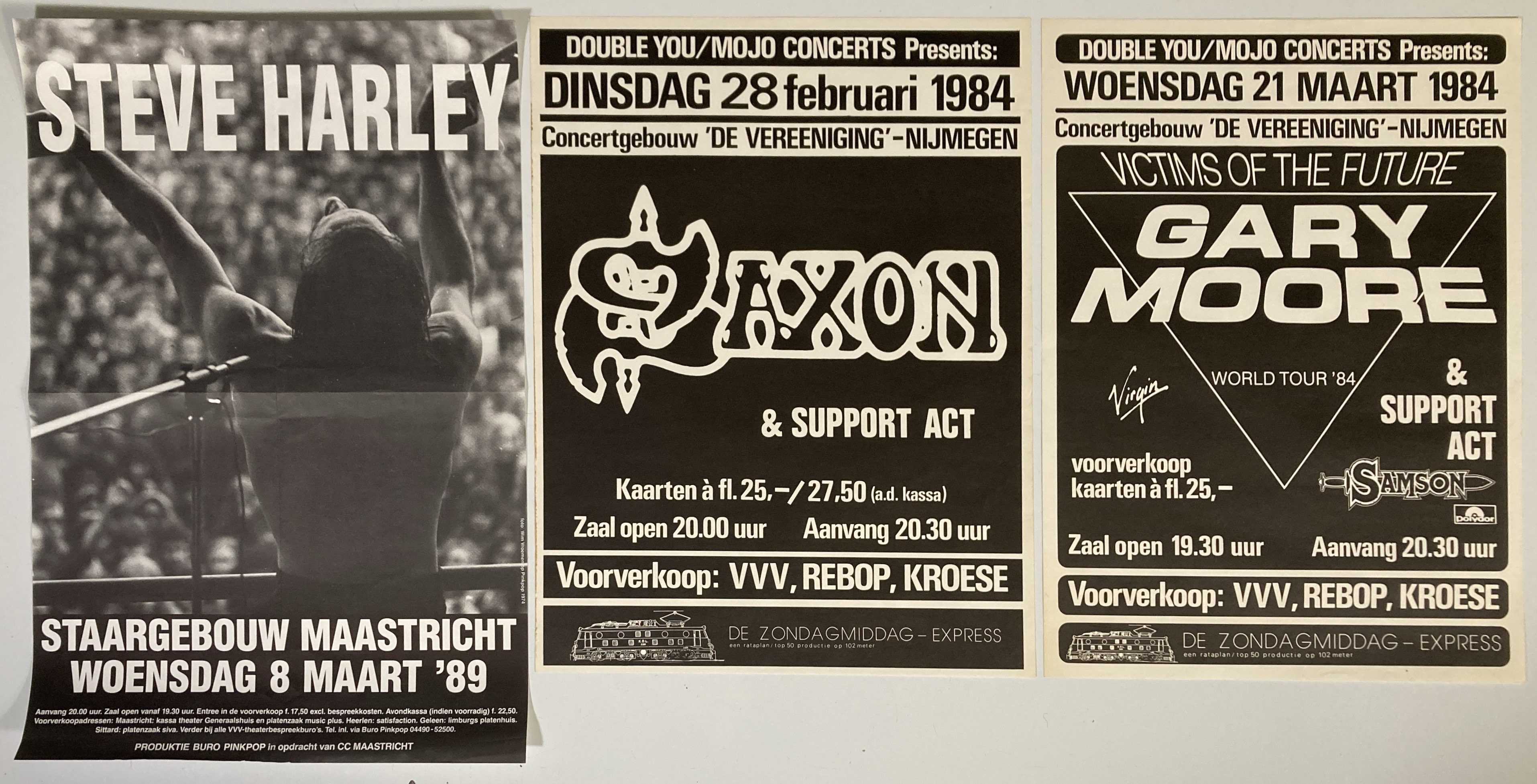 Lot 227 - 1980S CONCERT POSTERS - STEVE HARLEY / SAXON