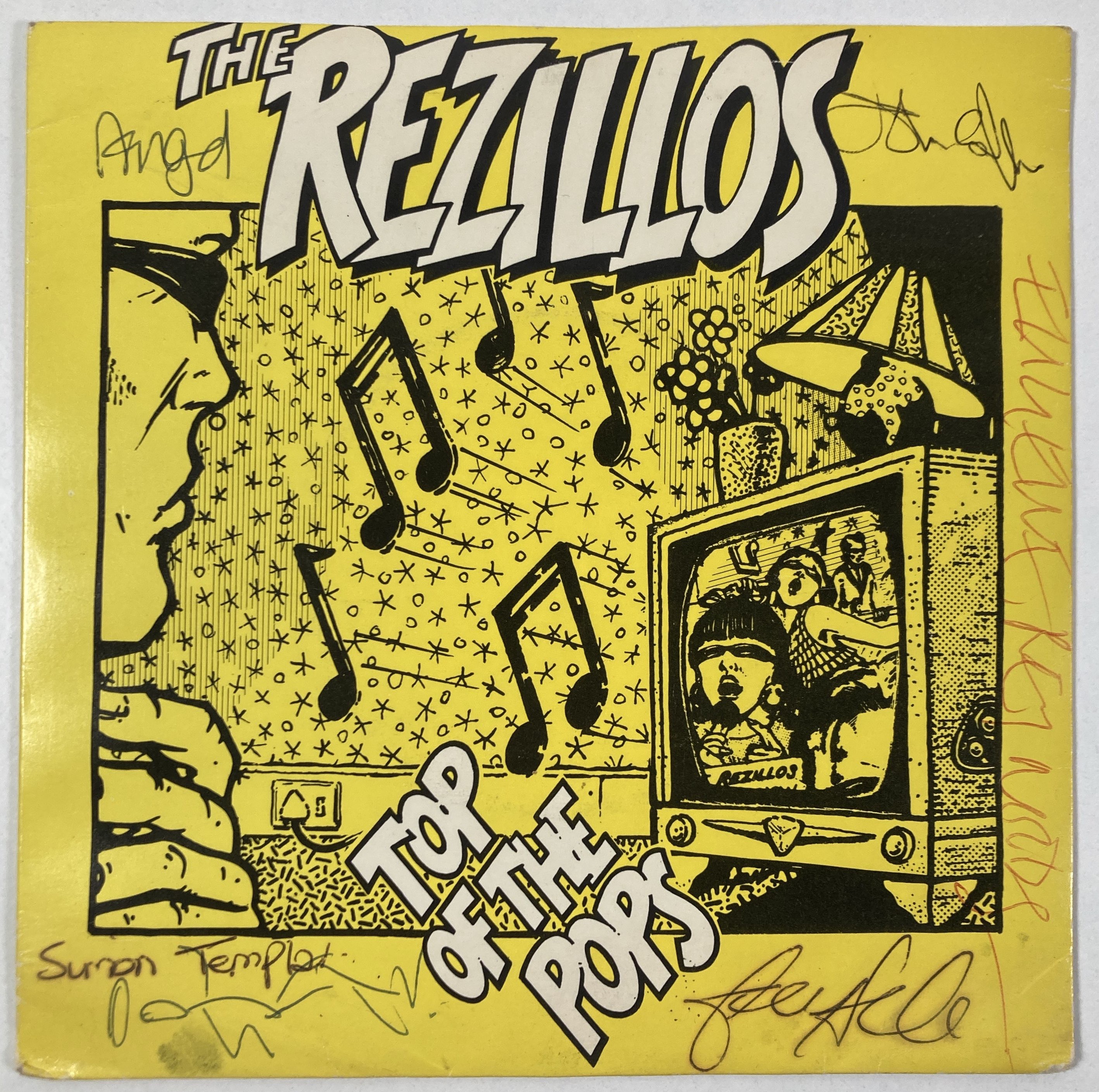 Lot 299 - THE REZILLOS - A SIGNED 7" SINGLE.