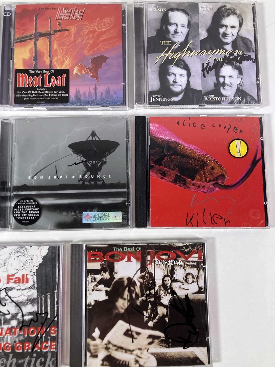 Lot 322 - SIGNED CDS - ALICE COOPER / MEATLOAF.
