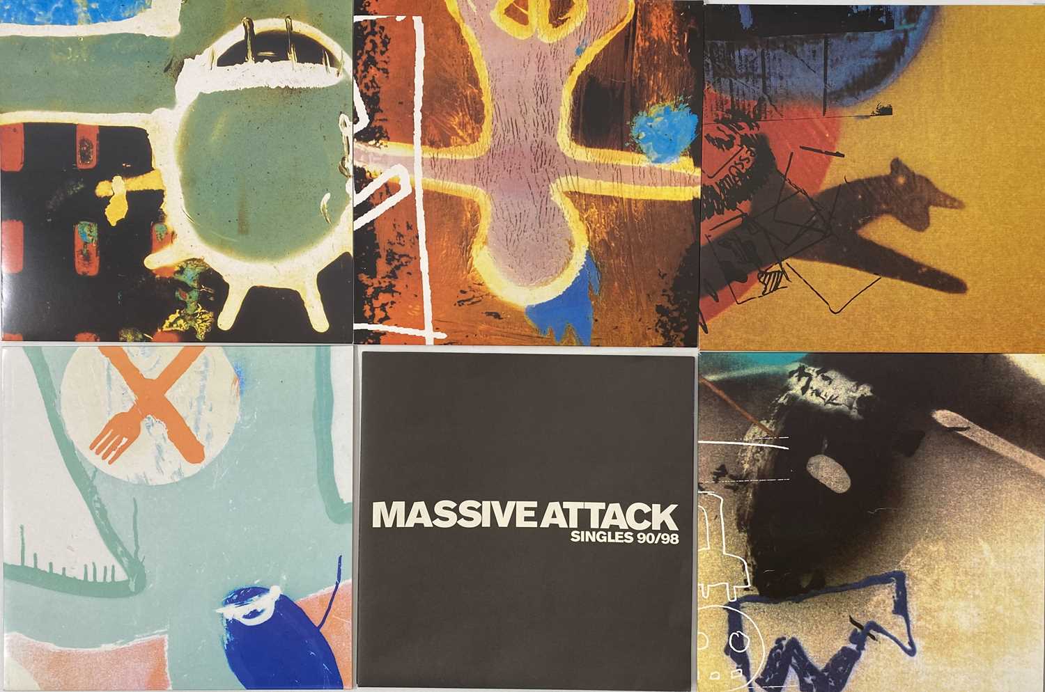 Lot 91 - MASSIVE ATTACK - SINGLES 90/98 (11 x 12" EU
