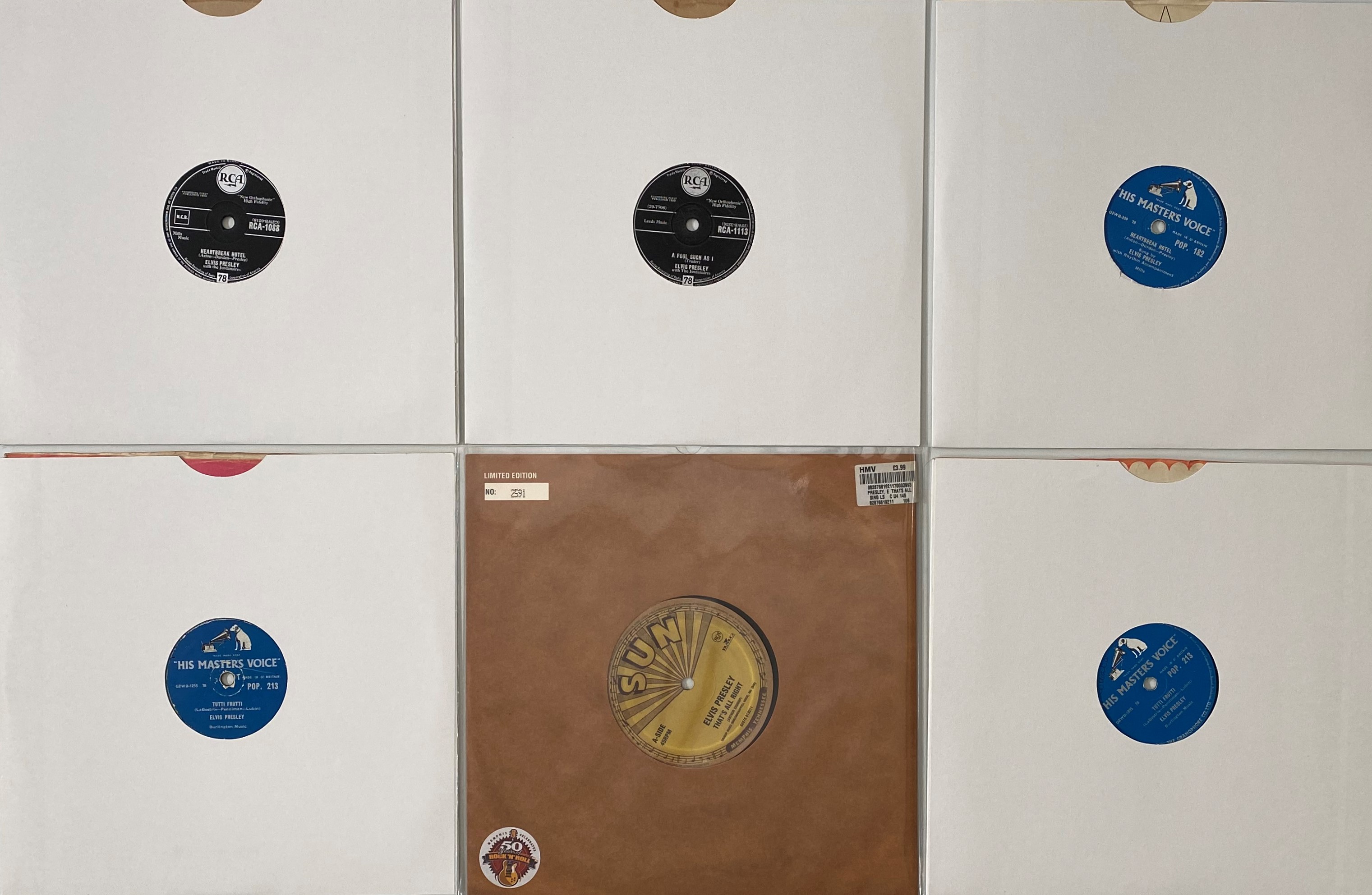 Lot 1181 - ELVIS PRESLEY - 78RPM SHELLAC/ LP