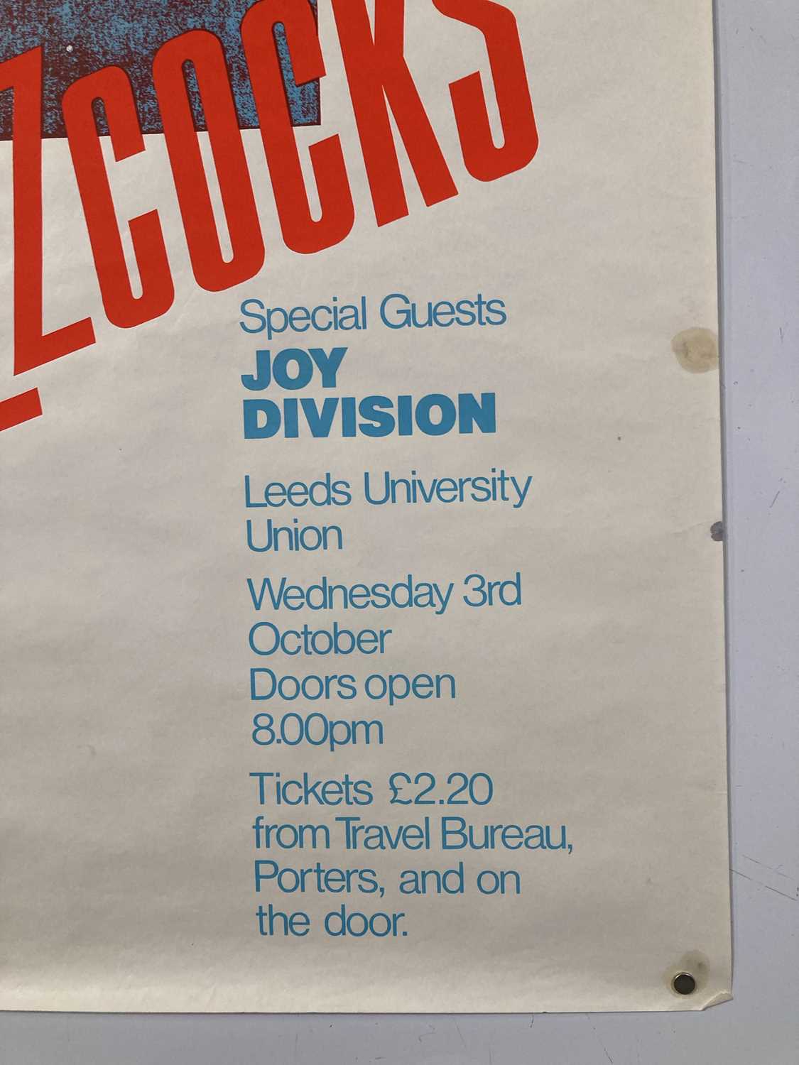 Lot 268 - BUZZCOCKS / JOY DIVISION 1979 CONCERT POSTER.