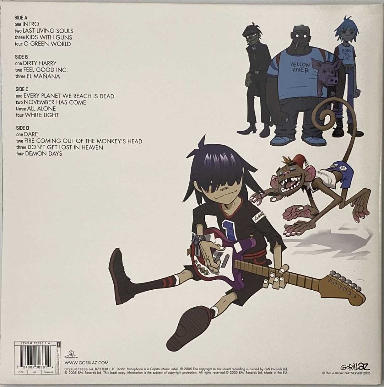 Lot 142 Gorillaz Demon Days Lp Uk Original
