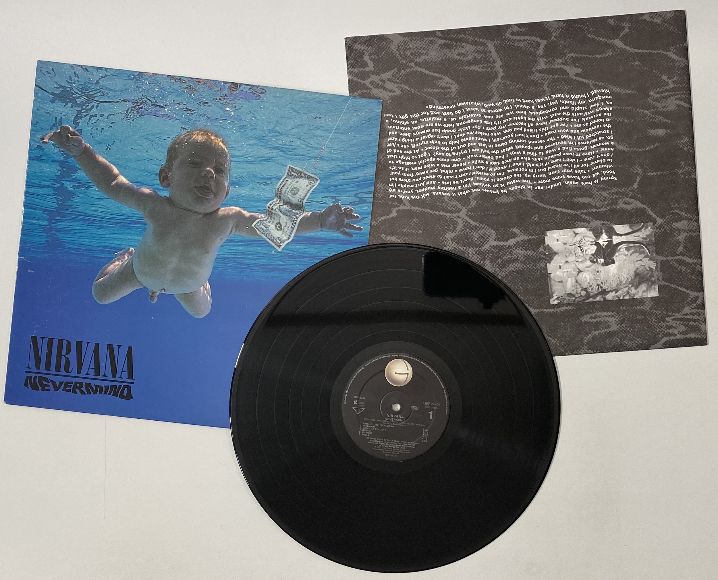 Lot 157 - NIRVANA - NEVERMIND LP (1991 EU OG - GEFFEN