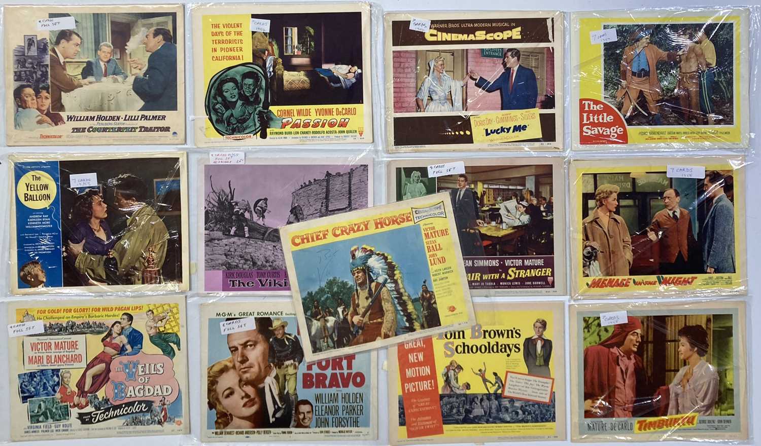 Lot 115 - LARGE QUANTITY OF C 1950S/1960S LOBBY CARDS.