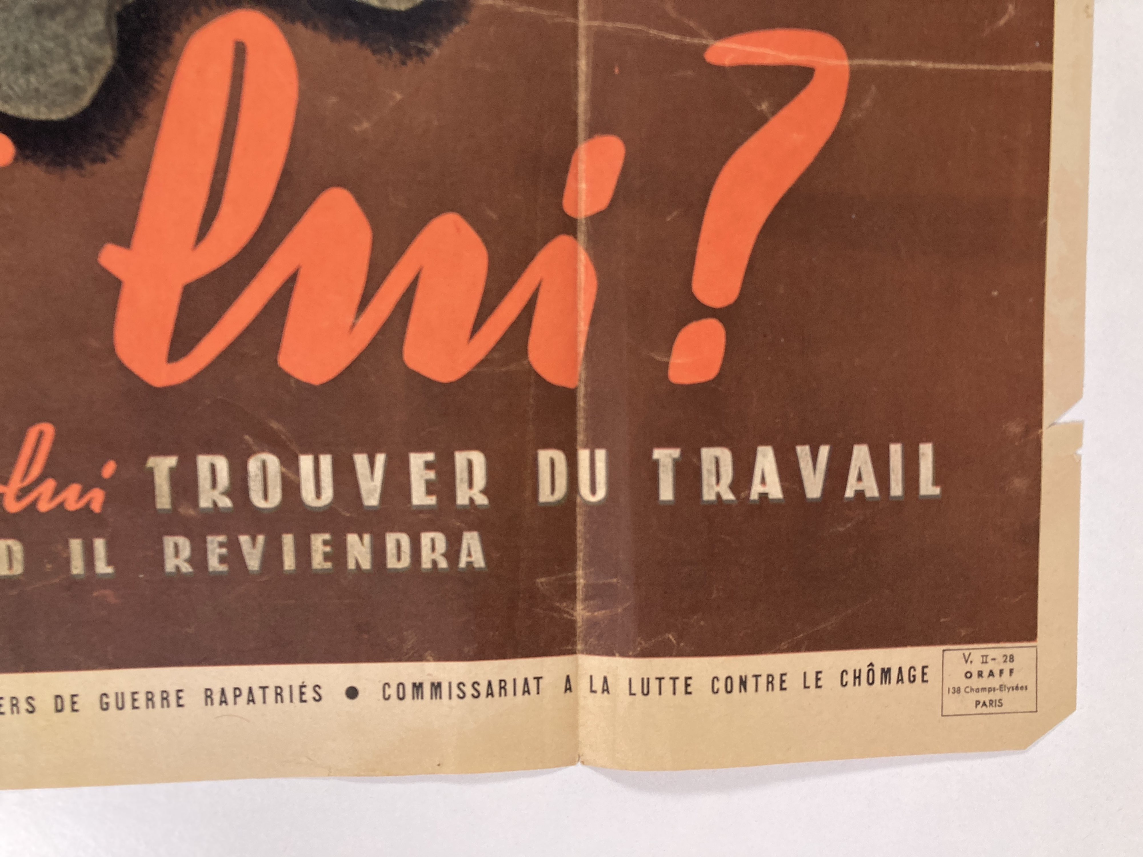 Lot 230 - FRENCH PROPAGANDA POSTER C 1940 - 'ET LUI'.
