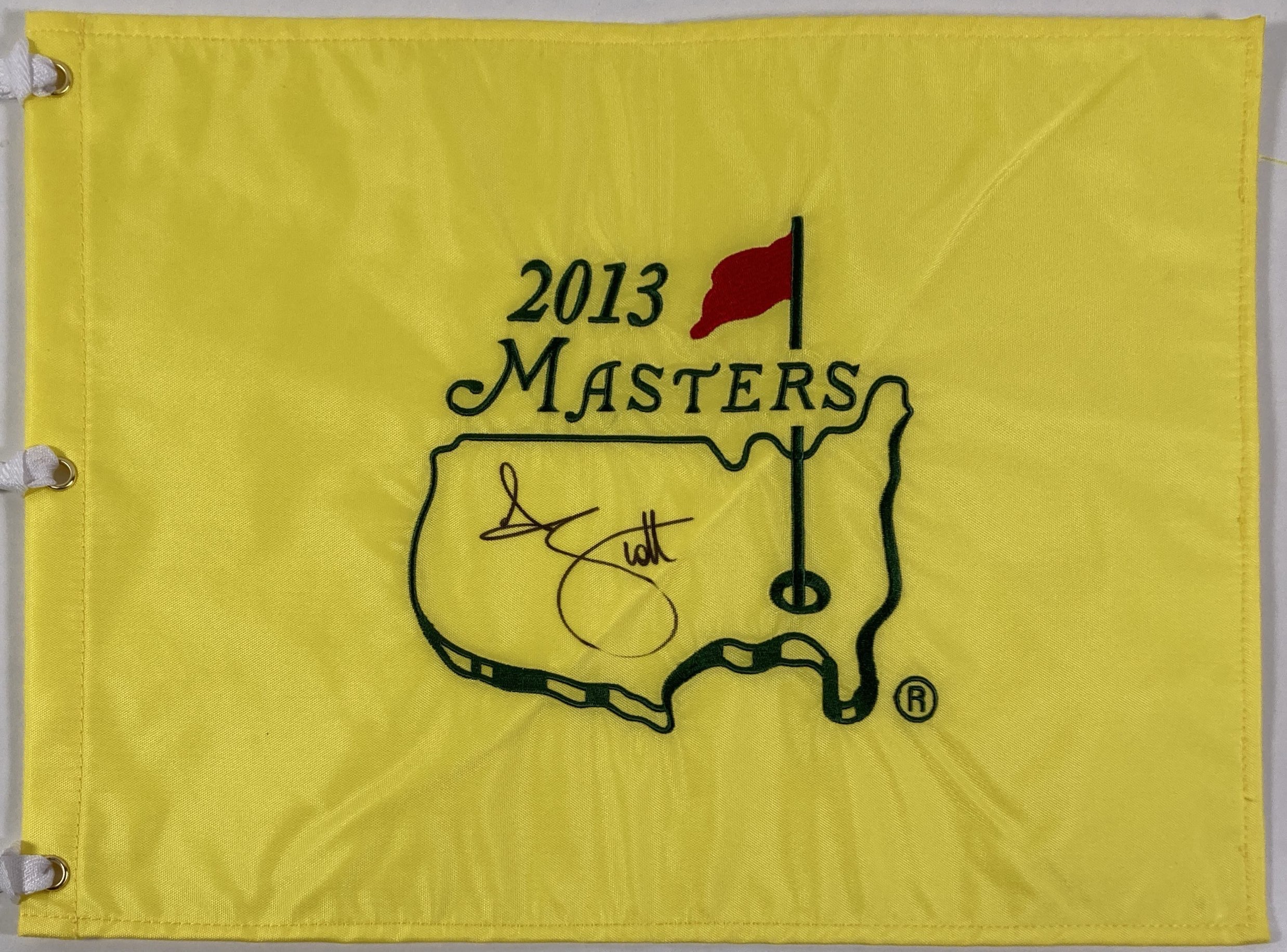 Lot 75 - GOLF MEMORABILIA - FLAGS SIGNED BY