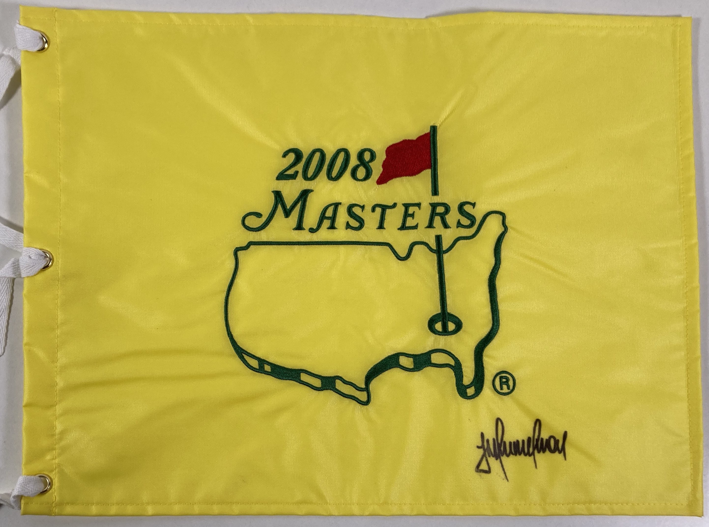 Lot 75 - GOLF MEMORABILIA - FLAGS SIGNED BY