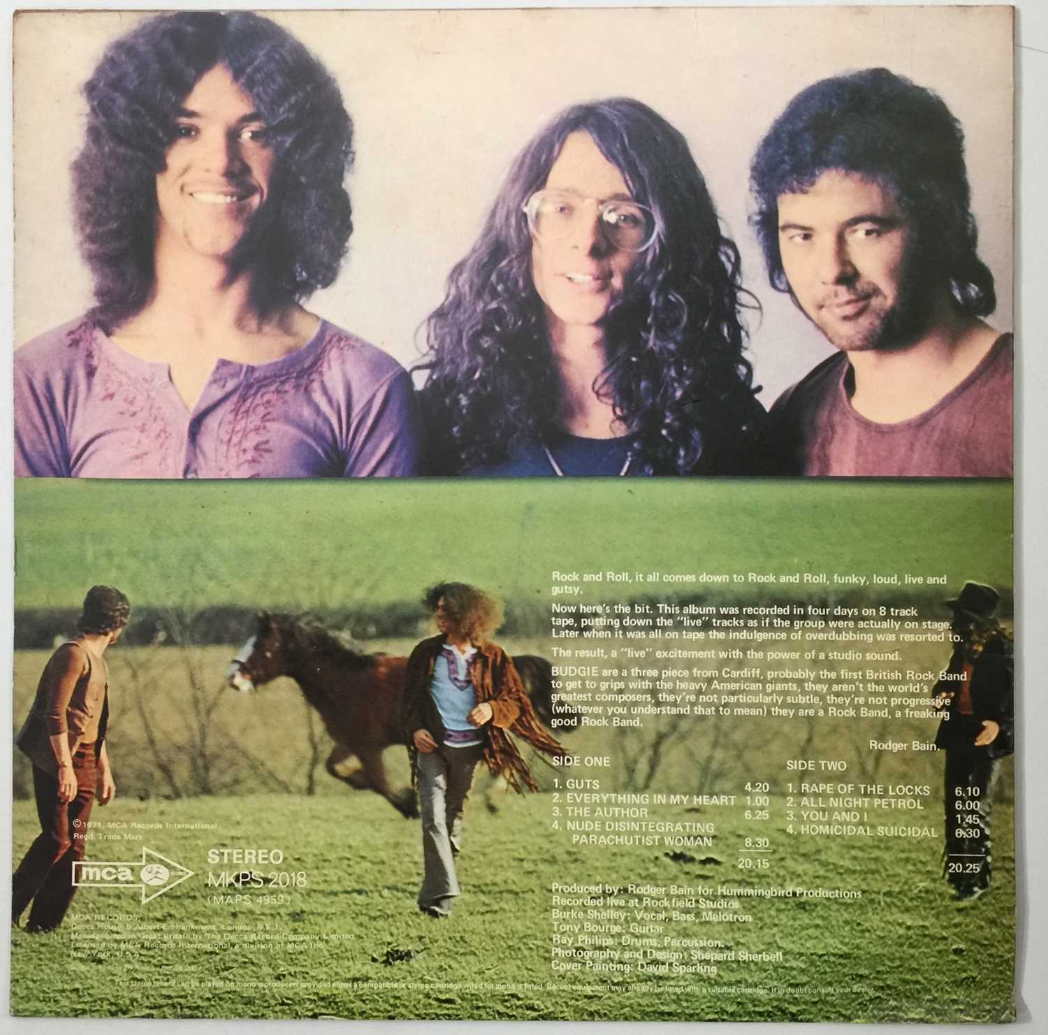 Lot 307 - BUDGIE - BUDGIE (OG 'DOG BONE' LABEL - MKPS