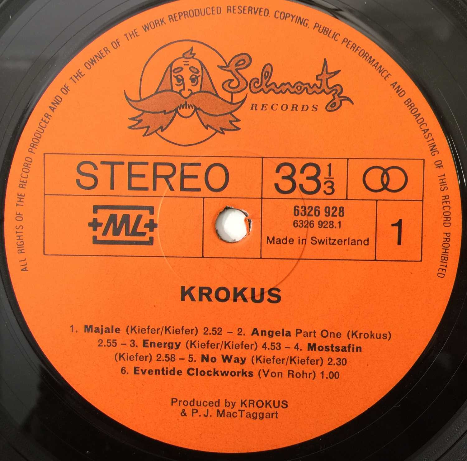 Lot 333 - KROKUS - S/T LP (SWISS OG - SCHNOUTZ RECORDS