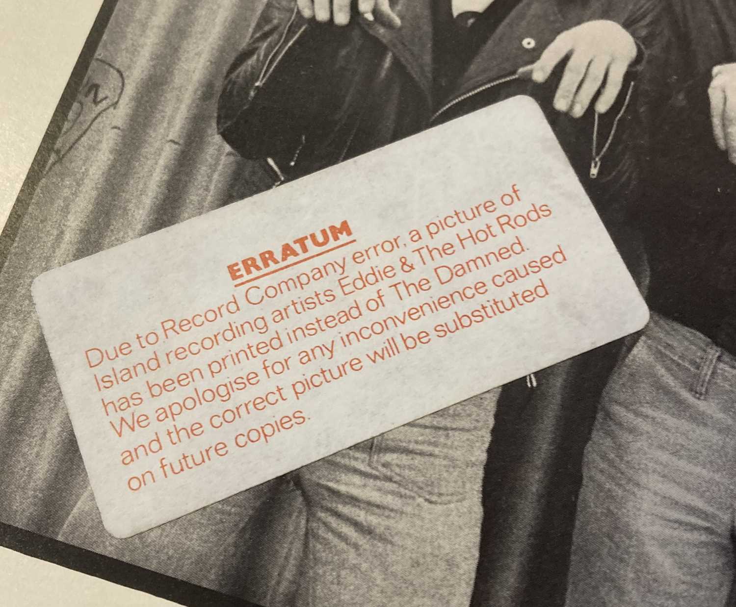 Lot 303 - THE DAMNED - DAMNED DAMNED DAMNED SIGNED