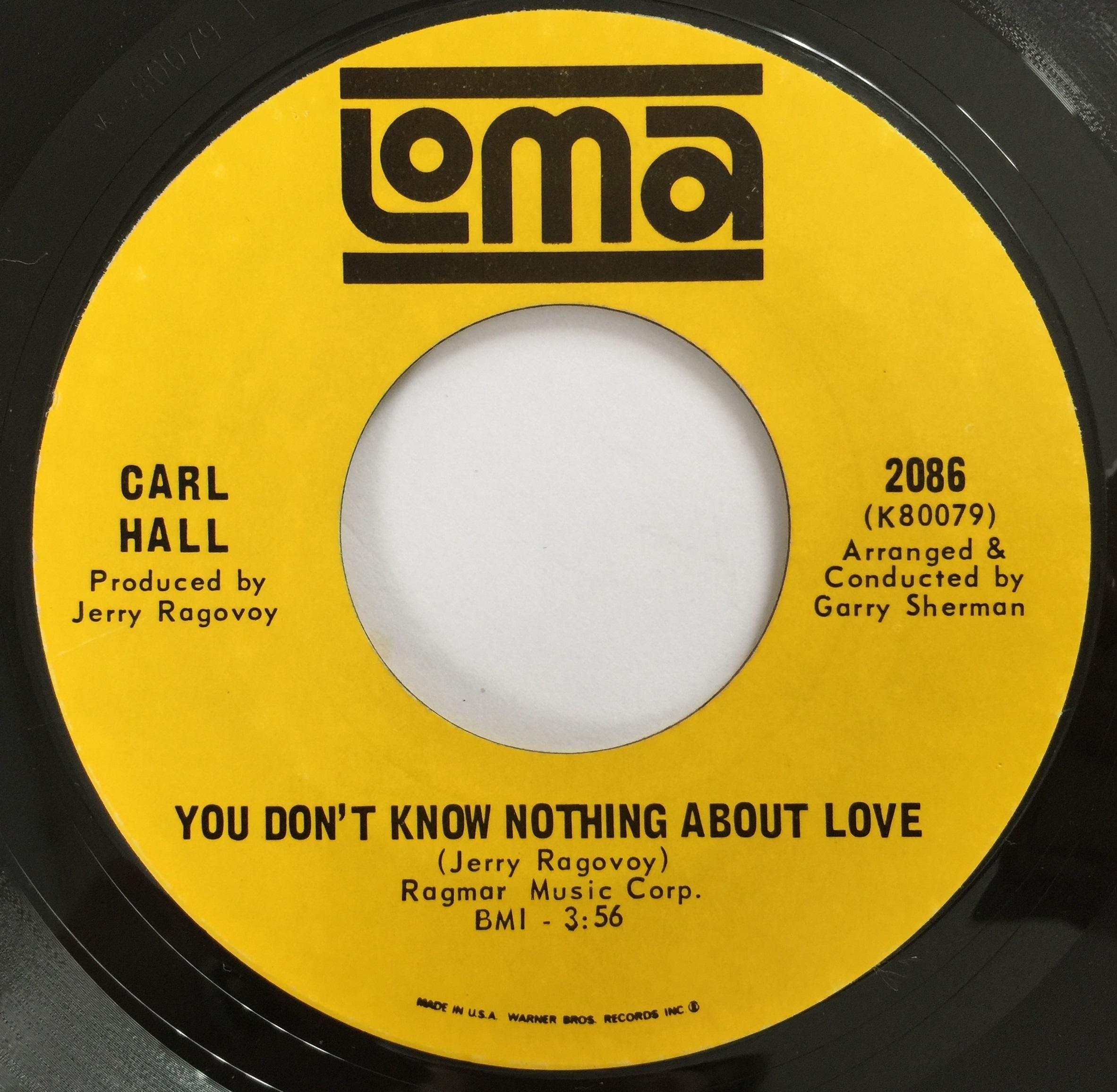 Lot 6 - CARL HALL - MEAN IT BABY/ YOU DON'T KNOW