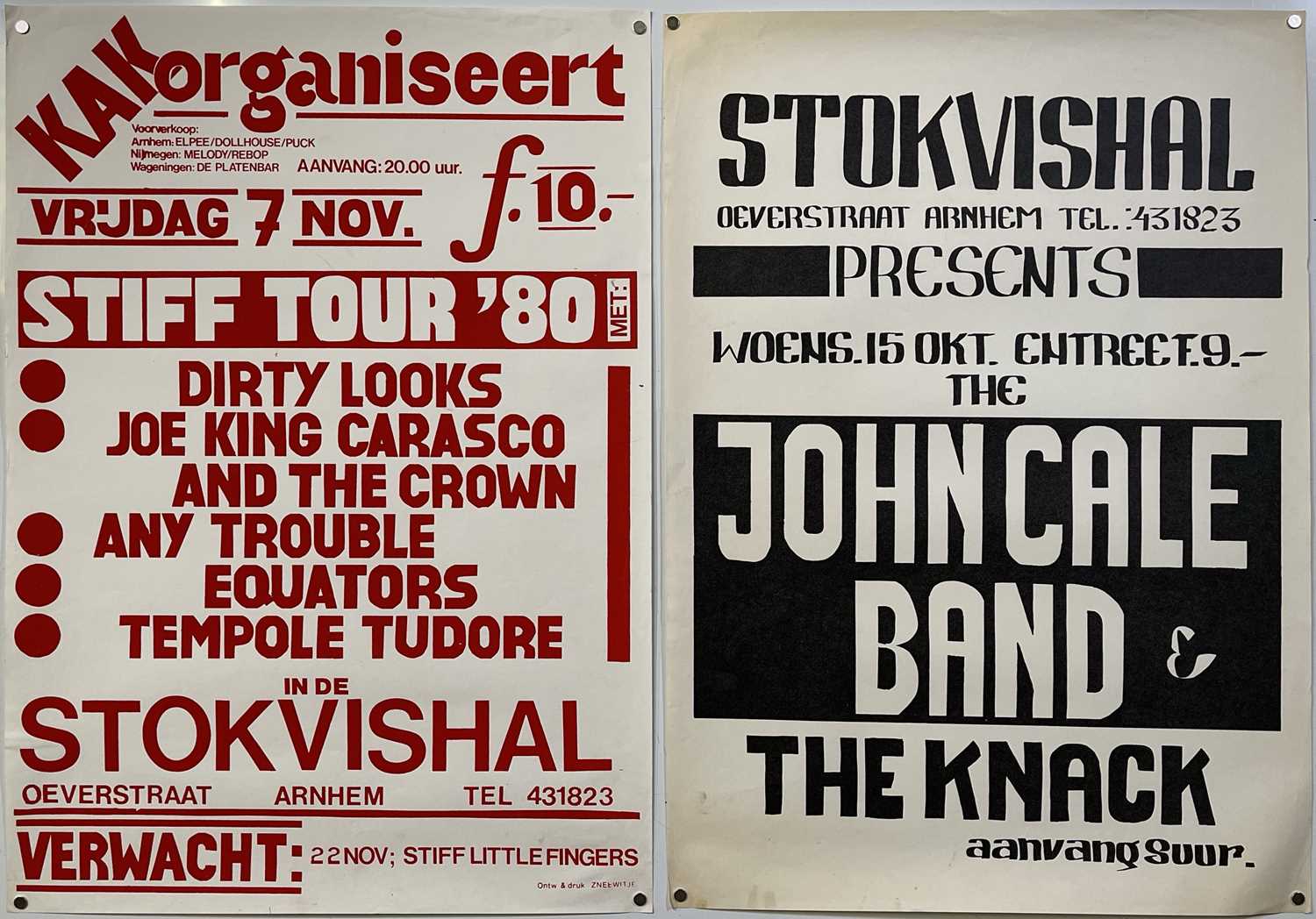 Lot 132 - DUTCH CONCERT POSTERS C 1980 INC JOHN CALE