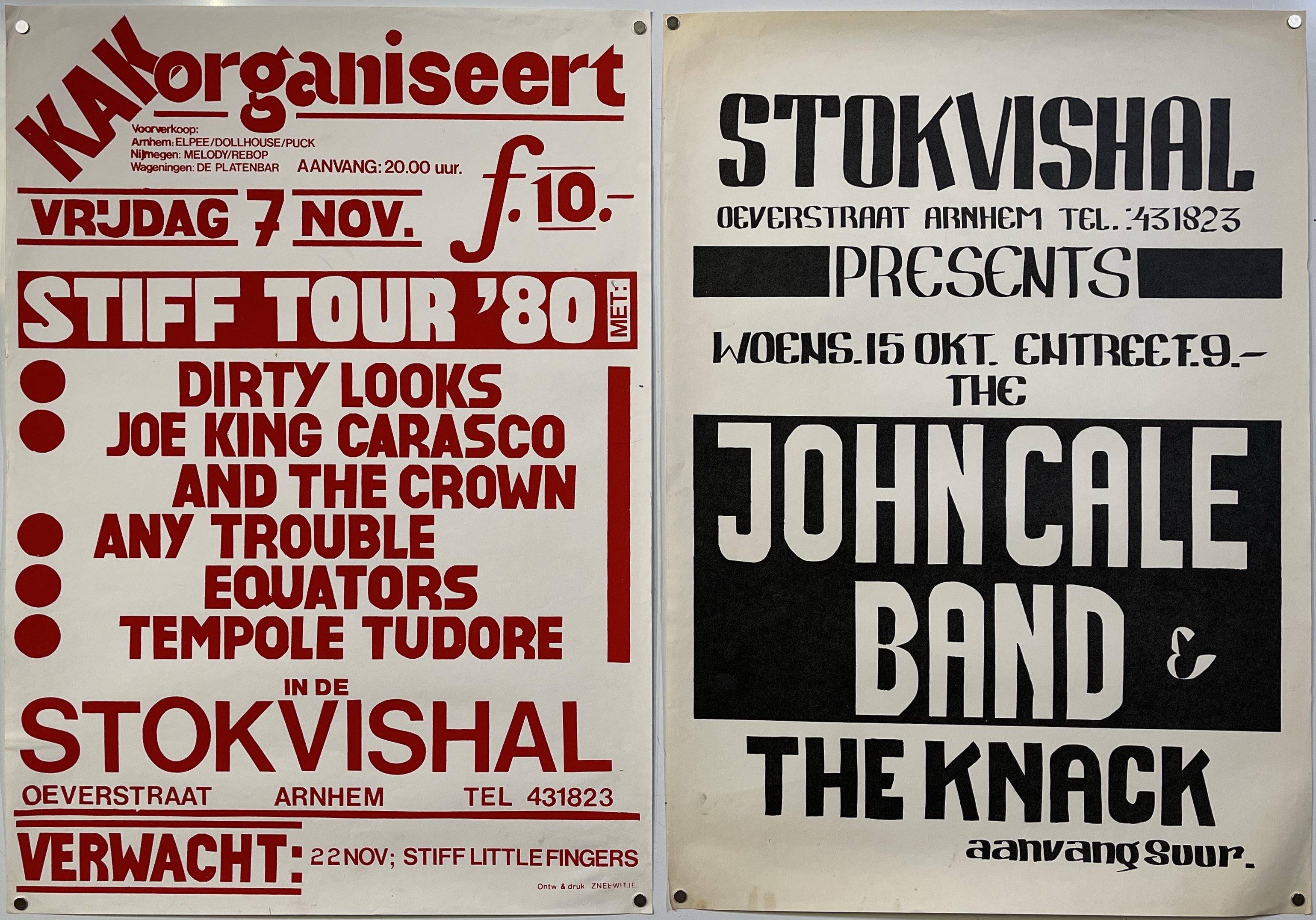 Lot 132 - DUTCH CONCERT POSTERS C 1980 INC JOHN CALE