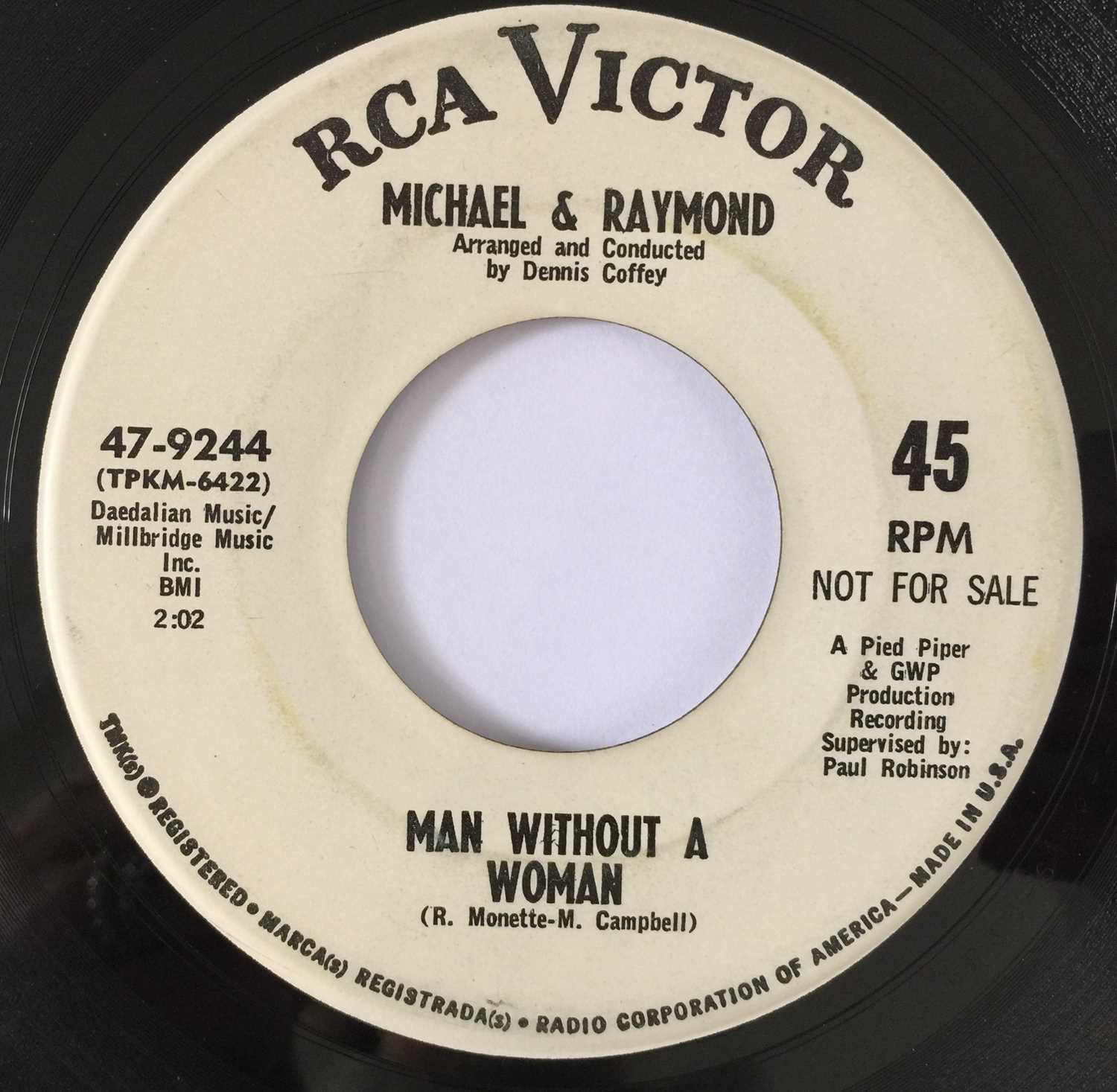 Lot 25 - MICHAEL & RAYMOND - MAN WITHOUT A WOMAN/