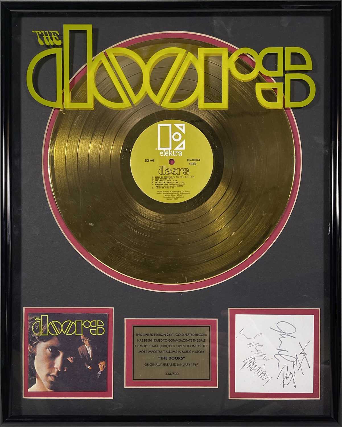 Lot 465 - THE DOORS - LIMITED EDITION 24K GOLD AWARD