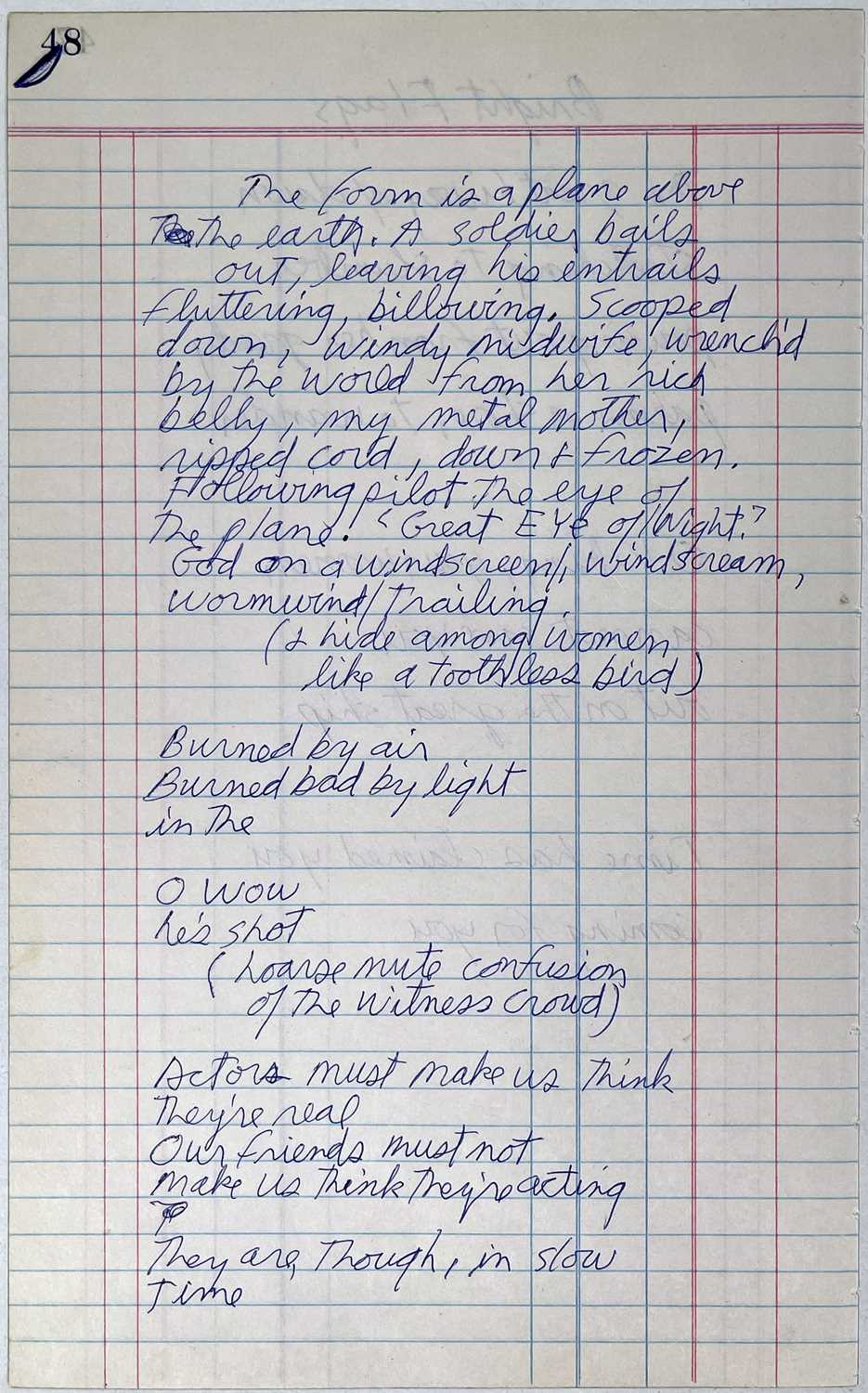 Lot 466 - THE DOORS / JIM MORRISON - HANDWRITTEN