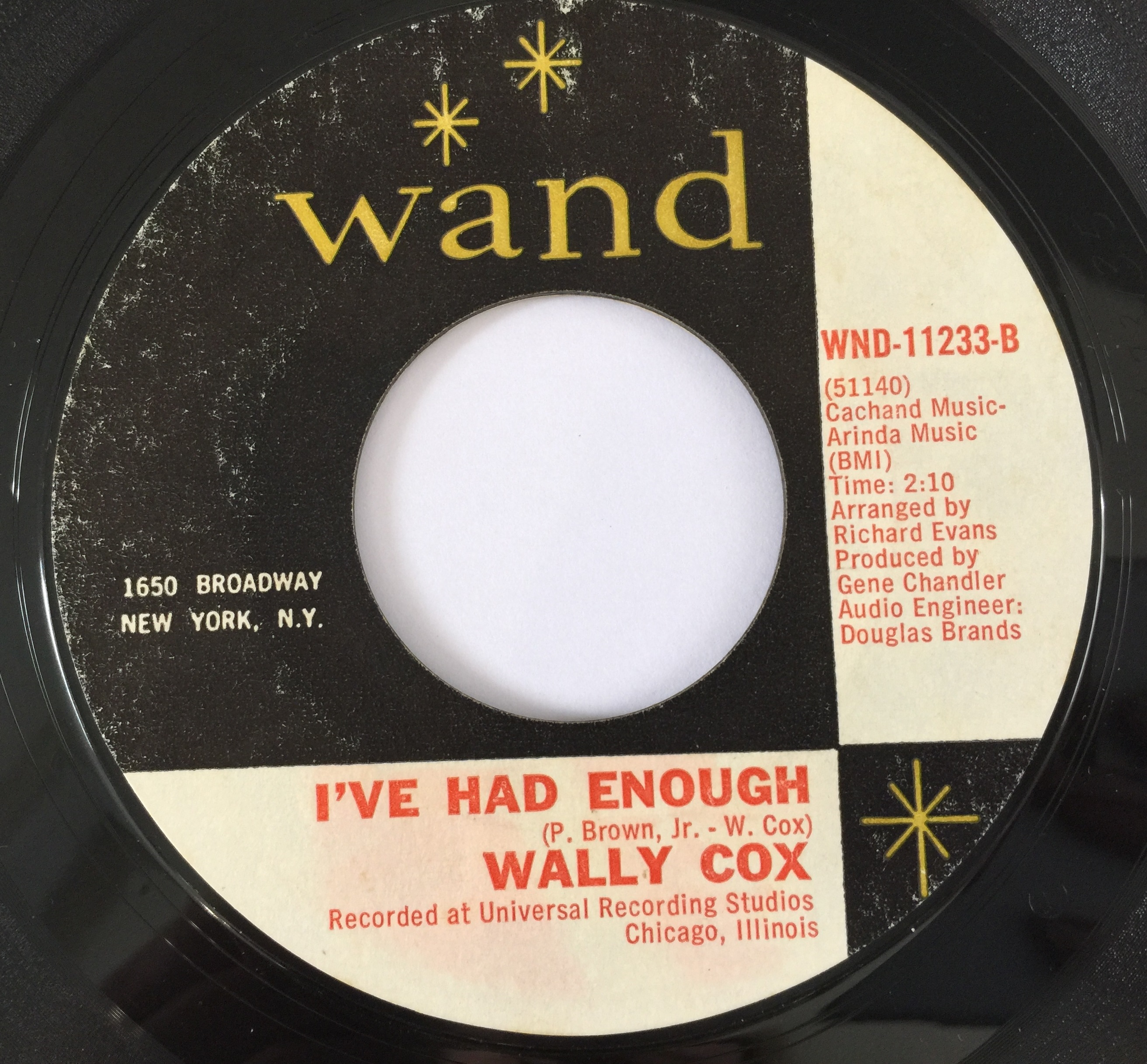 Lot 56 - WANDA COX - THIS MAN/ I'VE HAD ENOUGH 7" (US
