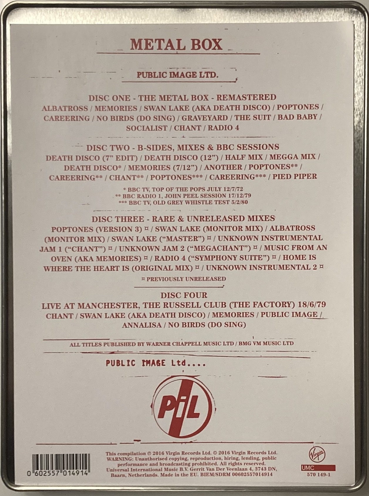 Lot 279 Sex Pistols And Punk Dvds And Cds 1948