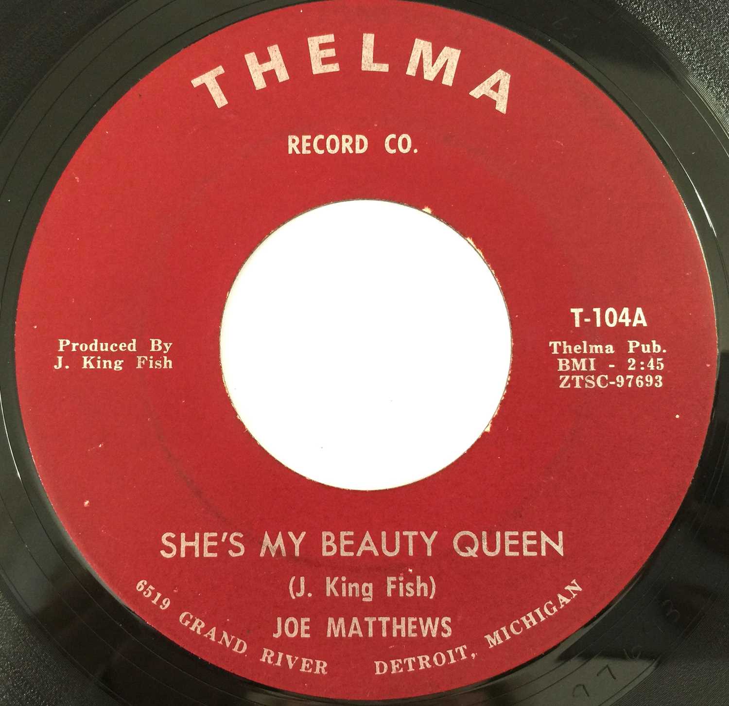 Lot 175 - JOE MATTHEWS - SHE'S MY BEAUTY QUEEN 7"