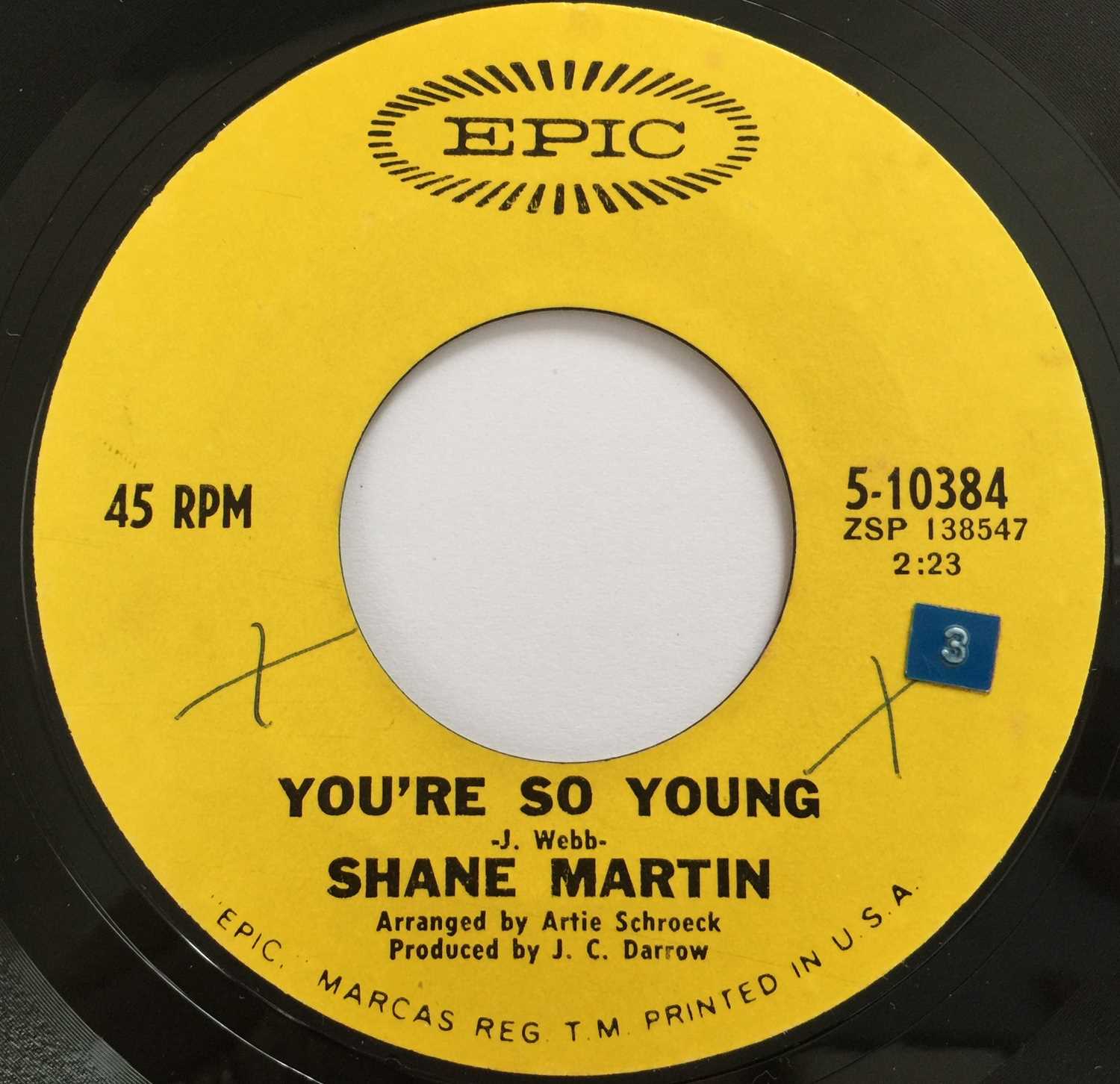 Lot 182 - SHANE MARTIN - I NEED YOU 7" (EPIC 5-10384)