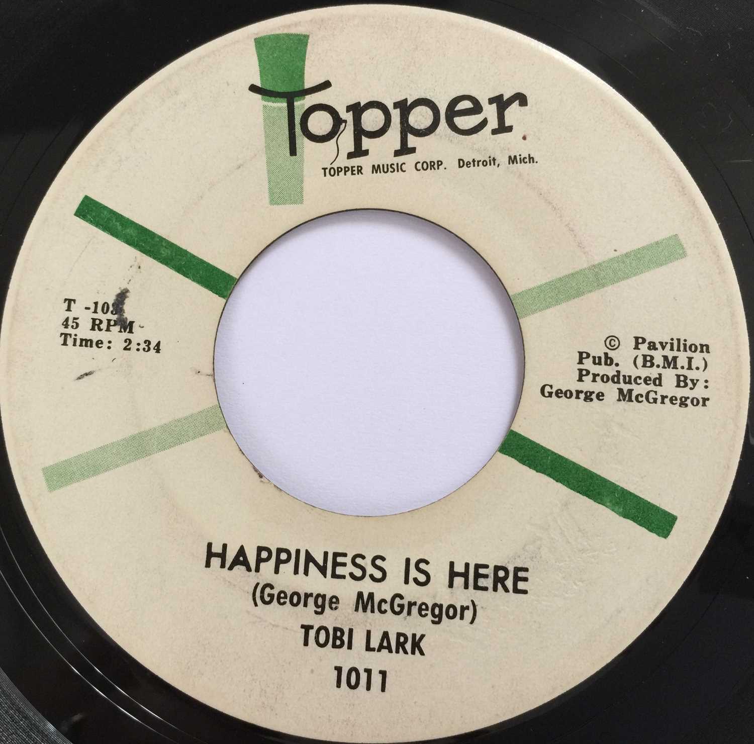 Lot 191 - TOBI LARK - HAPPINESS IS HERE 7" (TOPPER
