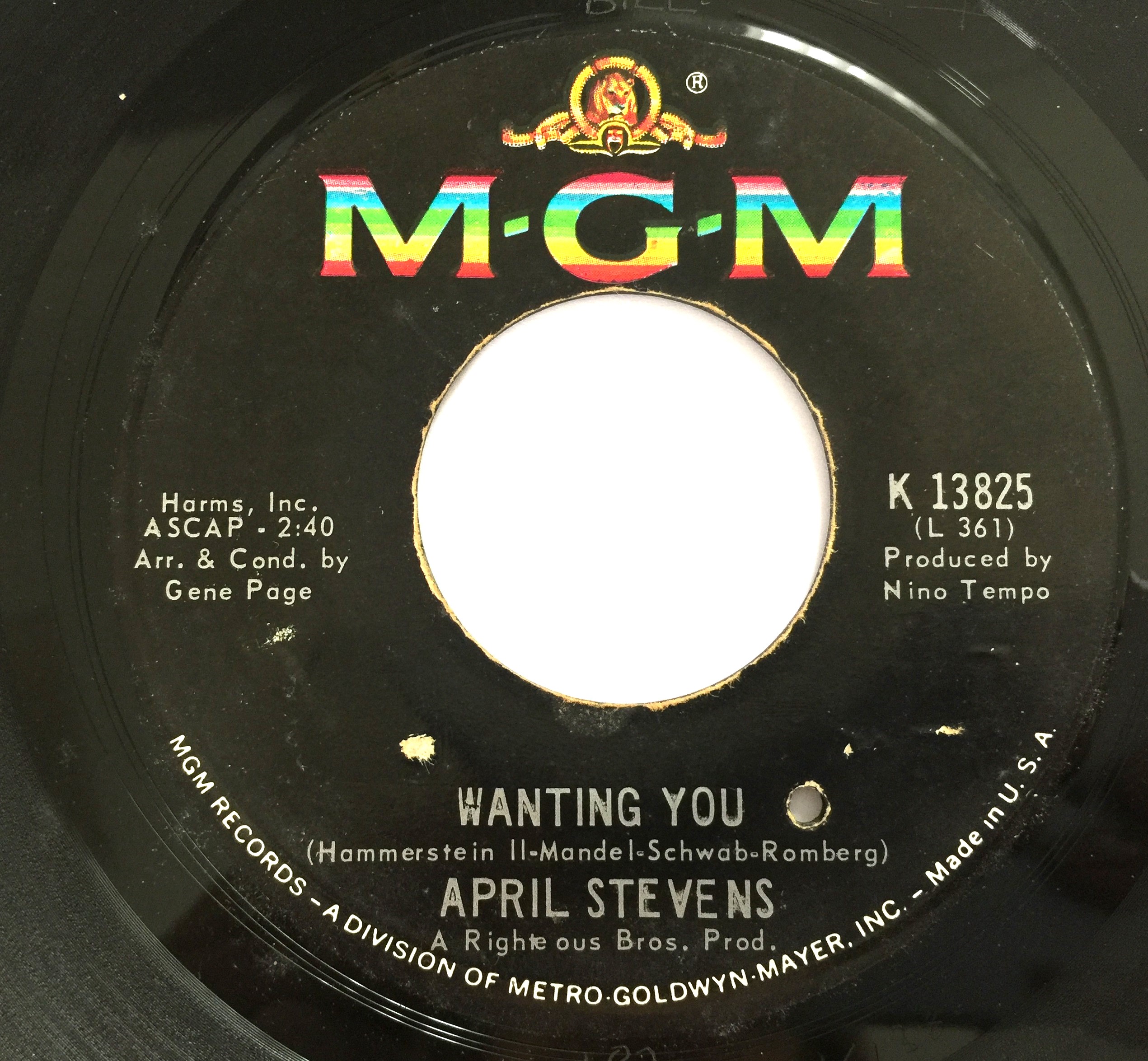 Lot 208 - APRIL STEVENS - WANTING YOU / FALLING IN
