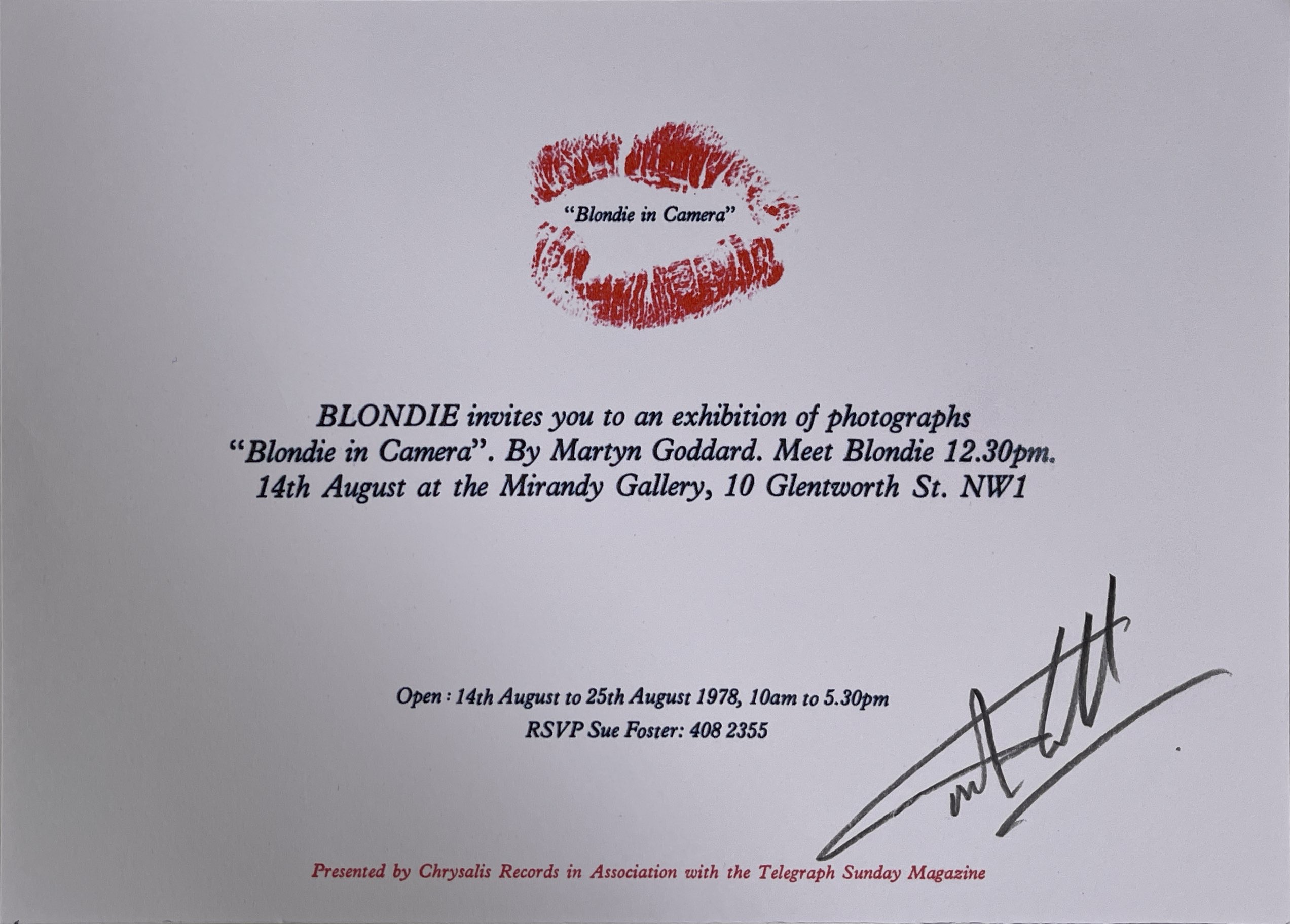 Lot 300 - DEBBIE HARRY / BLONDIE - SET OF THREE SIGNED