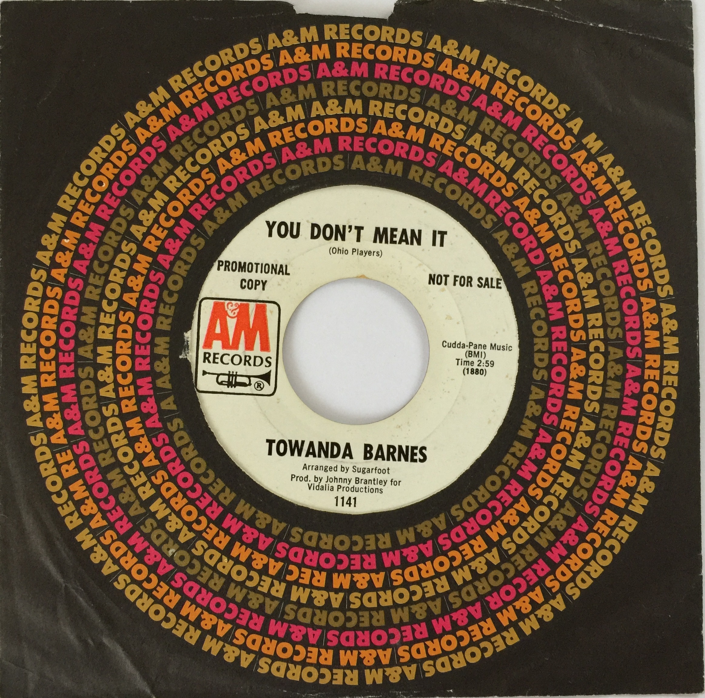 Lot 83 - TOWANDA BARNES - YOU DON'T MEAN IT 7"
