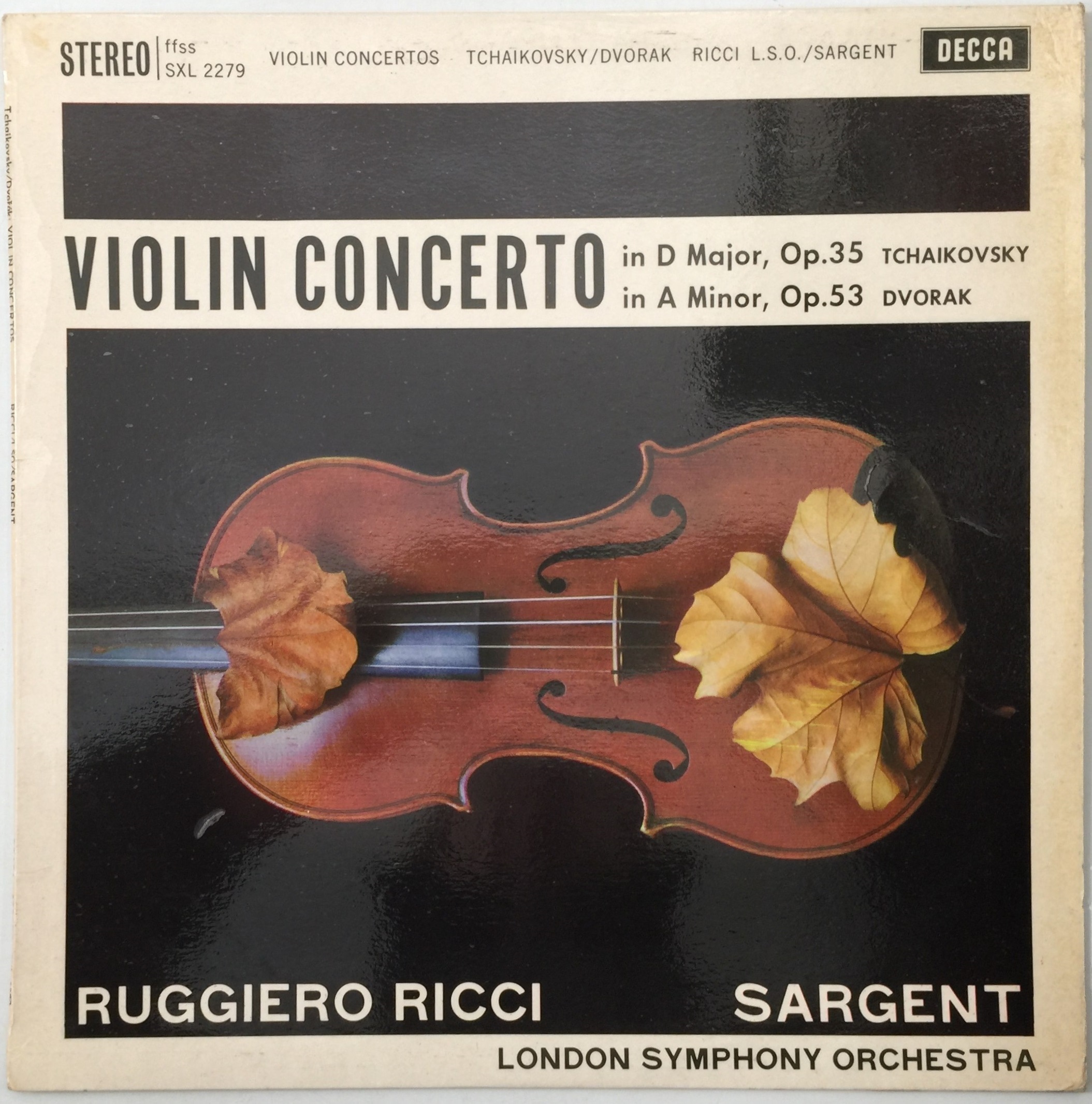 Lot 2 - RUGGIERO RICCI / SARGENT - VIOLIN CONCERTO
