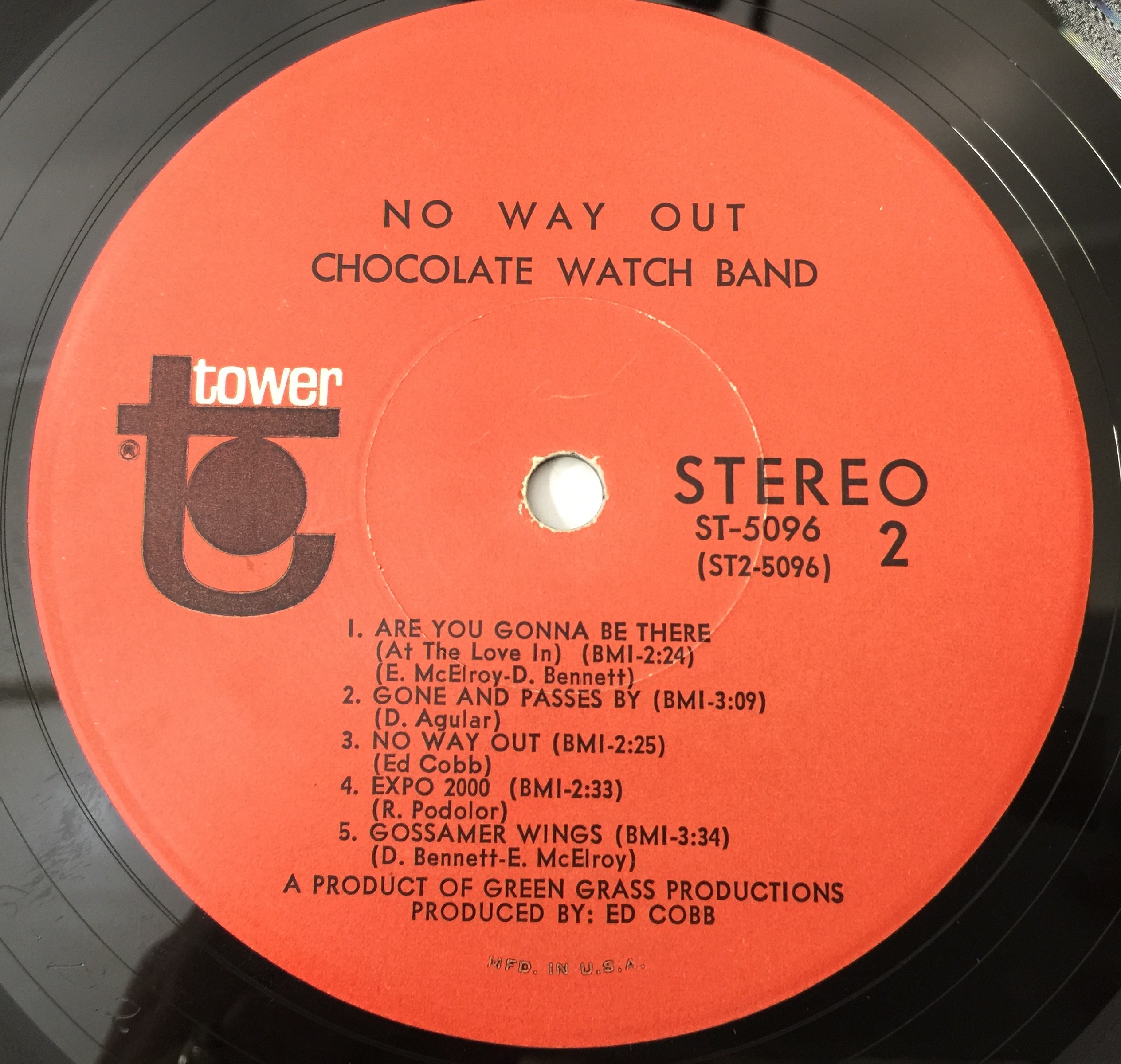 Lot 4 - CHOCOLATE WATCH BAND - NO WAY OUT LP (US