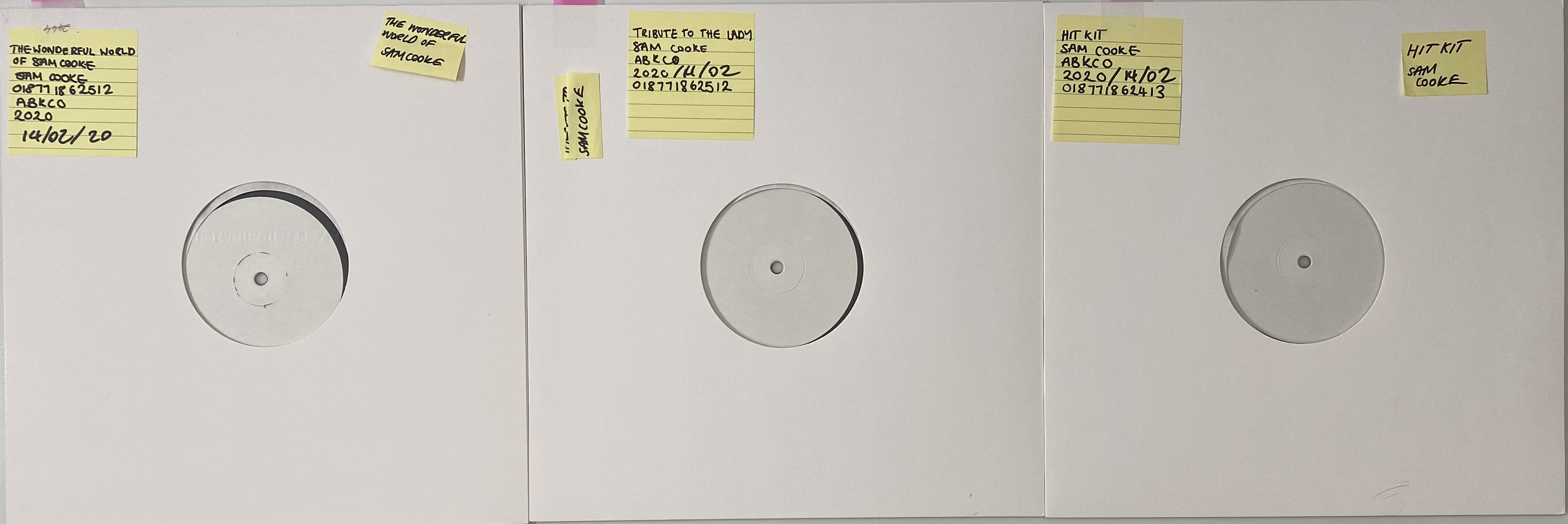 Lot 31 - SAM COOKE - WHITE LABEL TEST PRESSING LPs