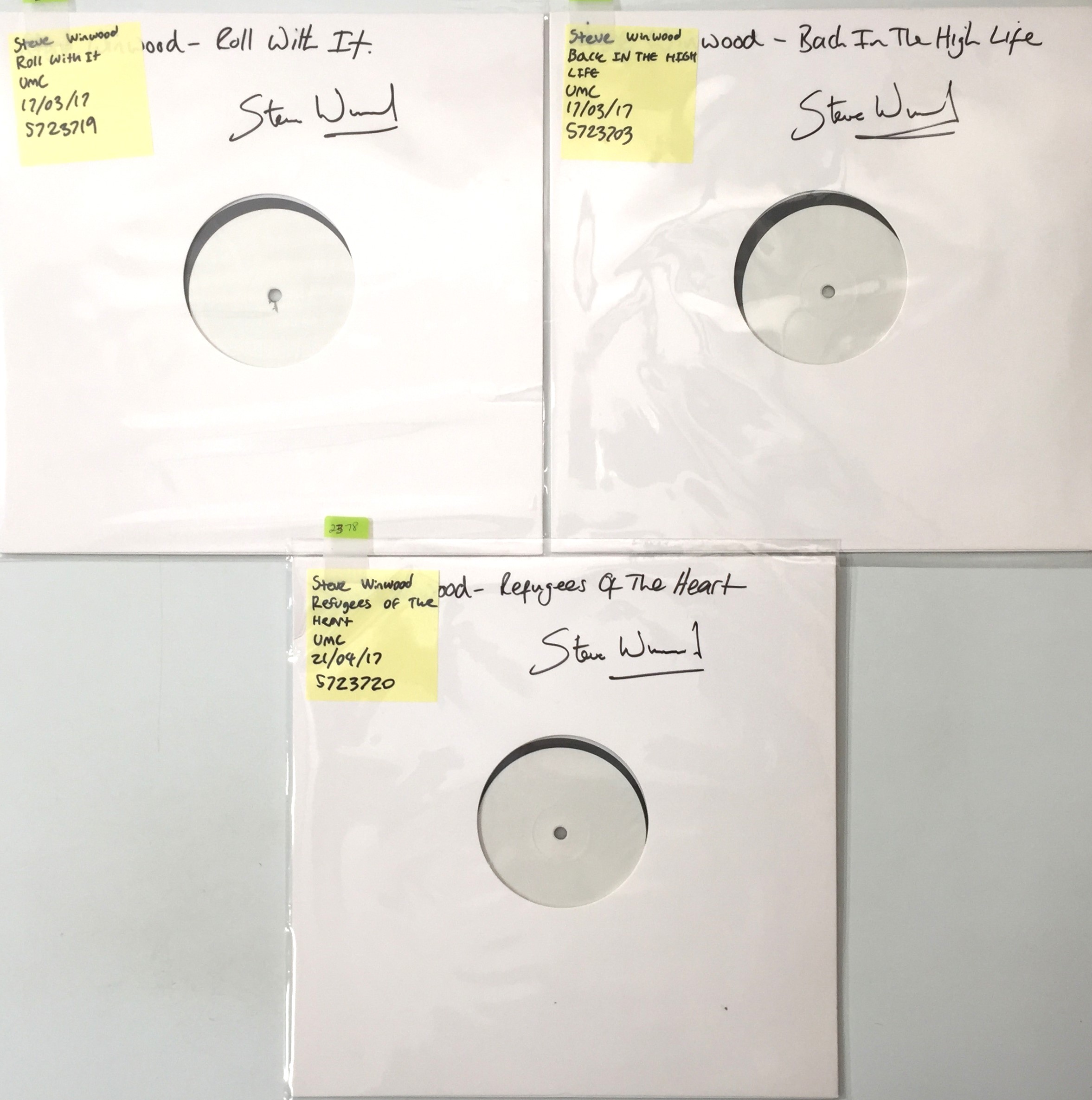 Lot 61 - STEVE WINWOOD - 2017 WHITE LABEL TEST