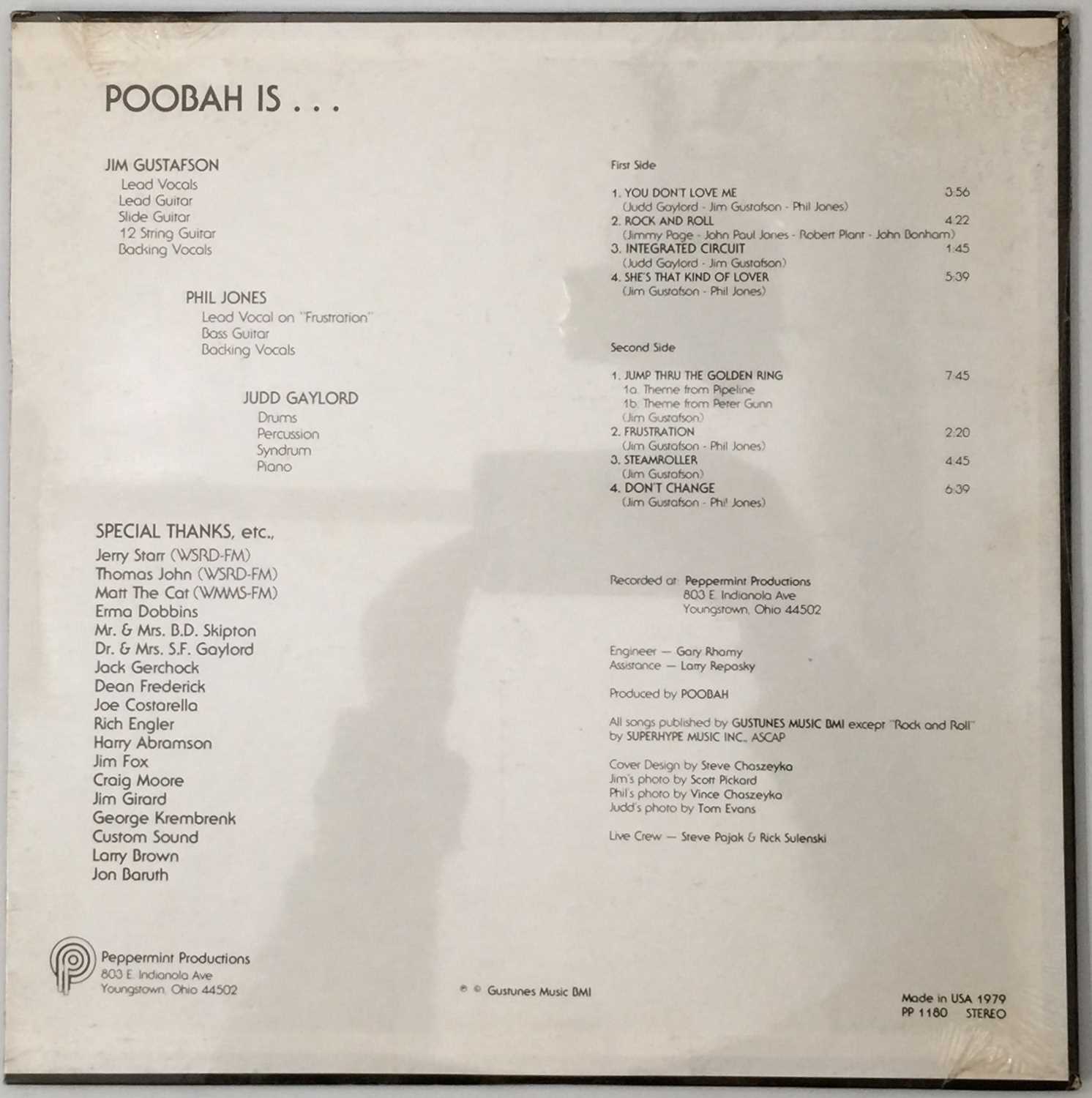 Lot 200 - POOBAH - STEAMROLLER LP (FACTORY SEALED
