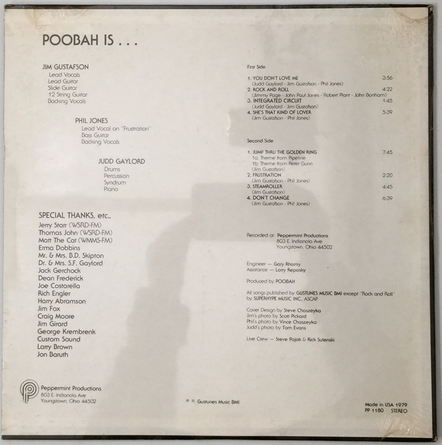 Lot 200 - POOBAH - STEAMROLLER LP (FACTORY SEALED