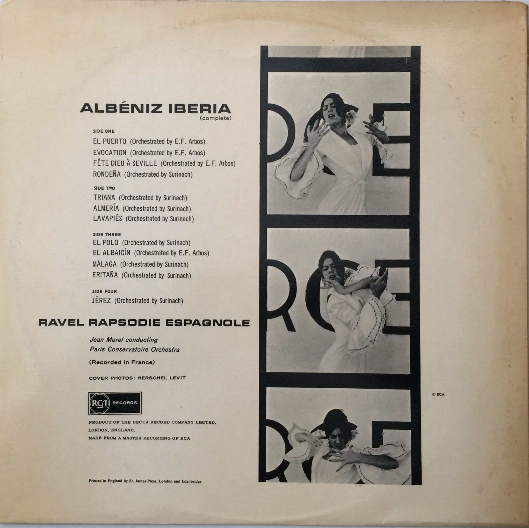 Lot 12 - JEAN MOREL - ALBENIZ IBERIA LP (ORIGINAL UK