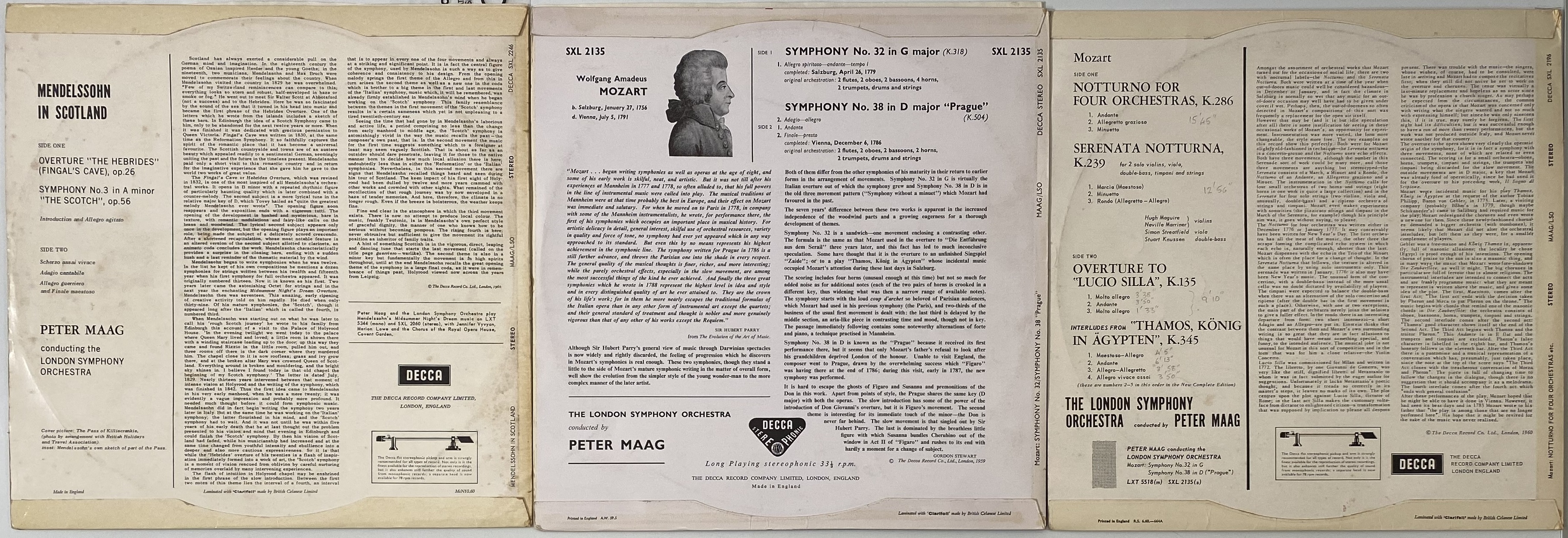Lot 20 - PETER MAAG - ORIGINAL UK DECCA STEREO ED1 LPs