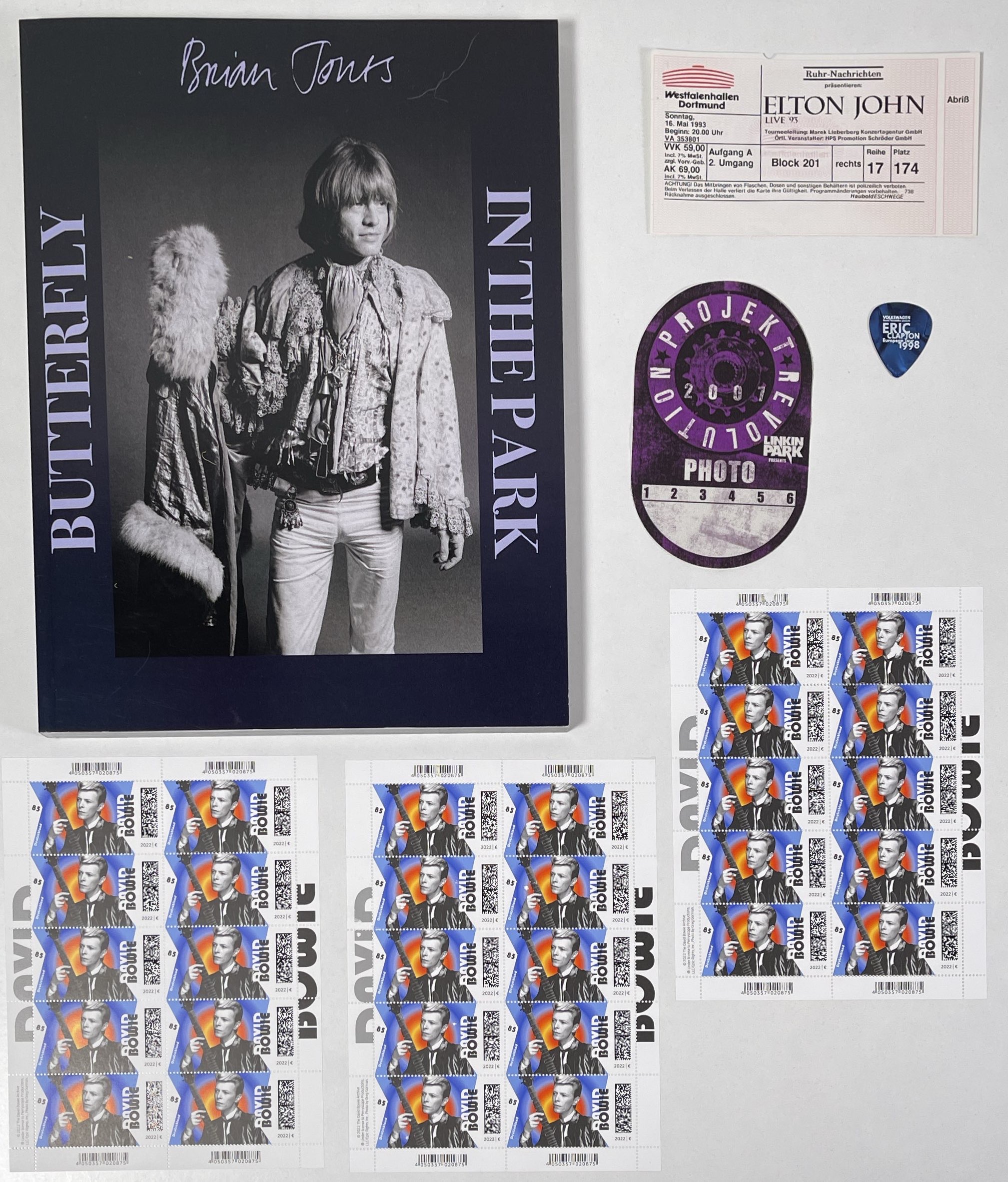 Lot 55 - ASSORTED MEMORABILIA INC BRIAN JONES LIMITED