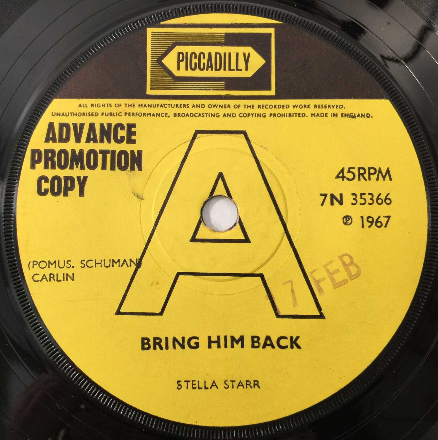 Lot 125 - STELLA STARR - BRING HIM BACK 7" (ORIGINAL