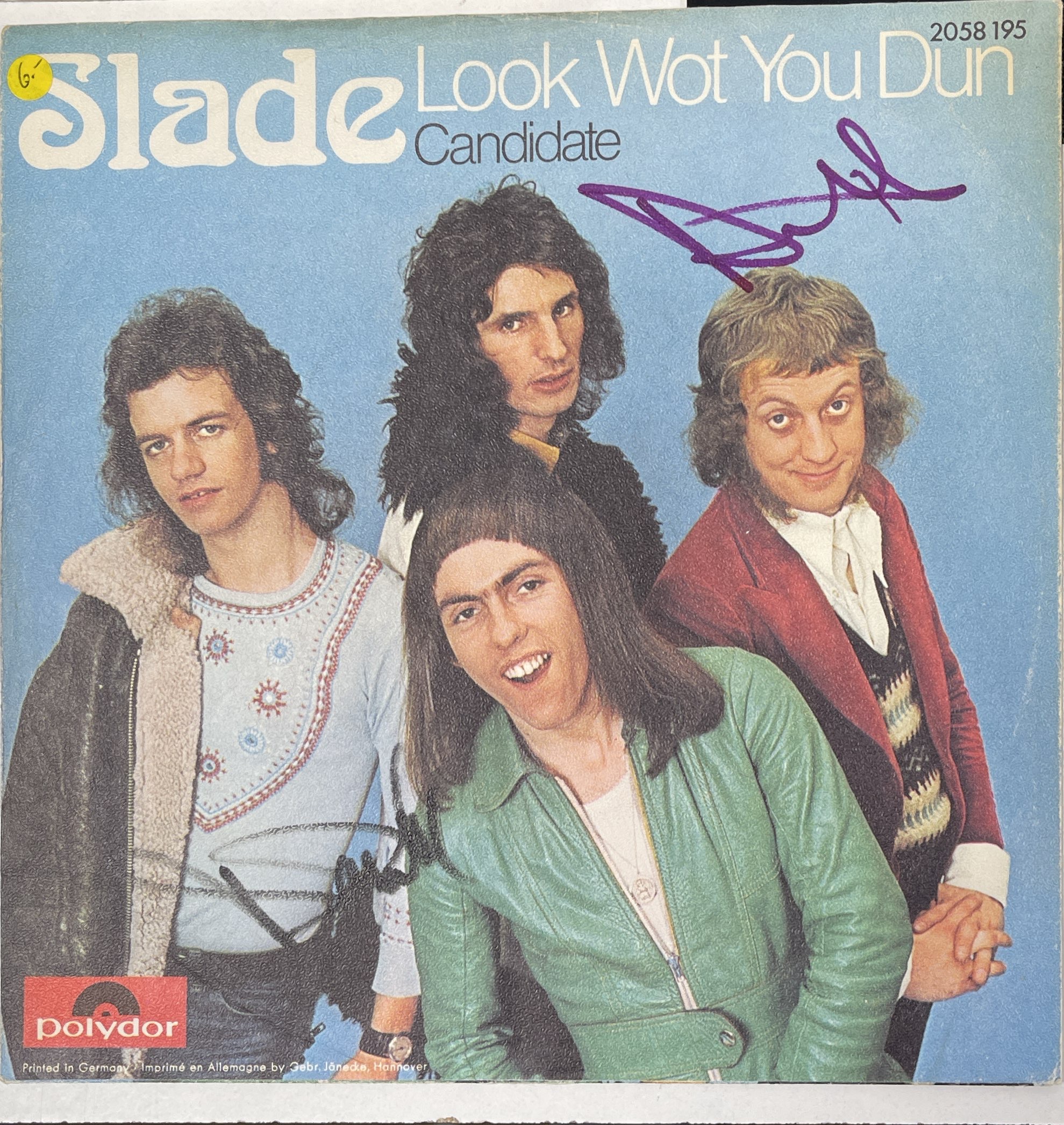 Lot 249 - SLADE - SIGNED MEMORABILIA.