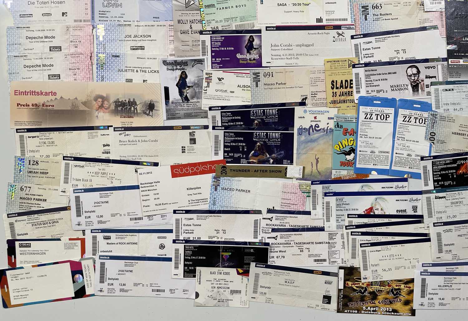 Lot 114 - EXTENSIVE ROCK AND POP TICKET COLLECTION.