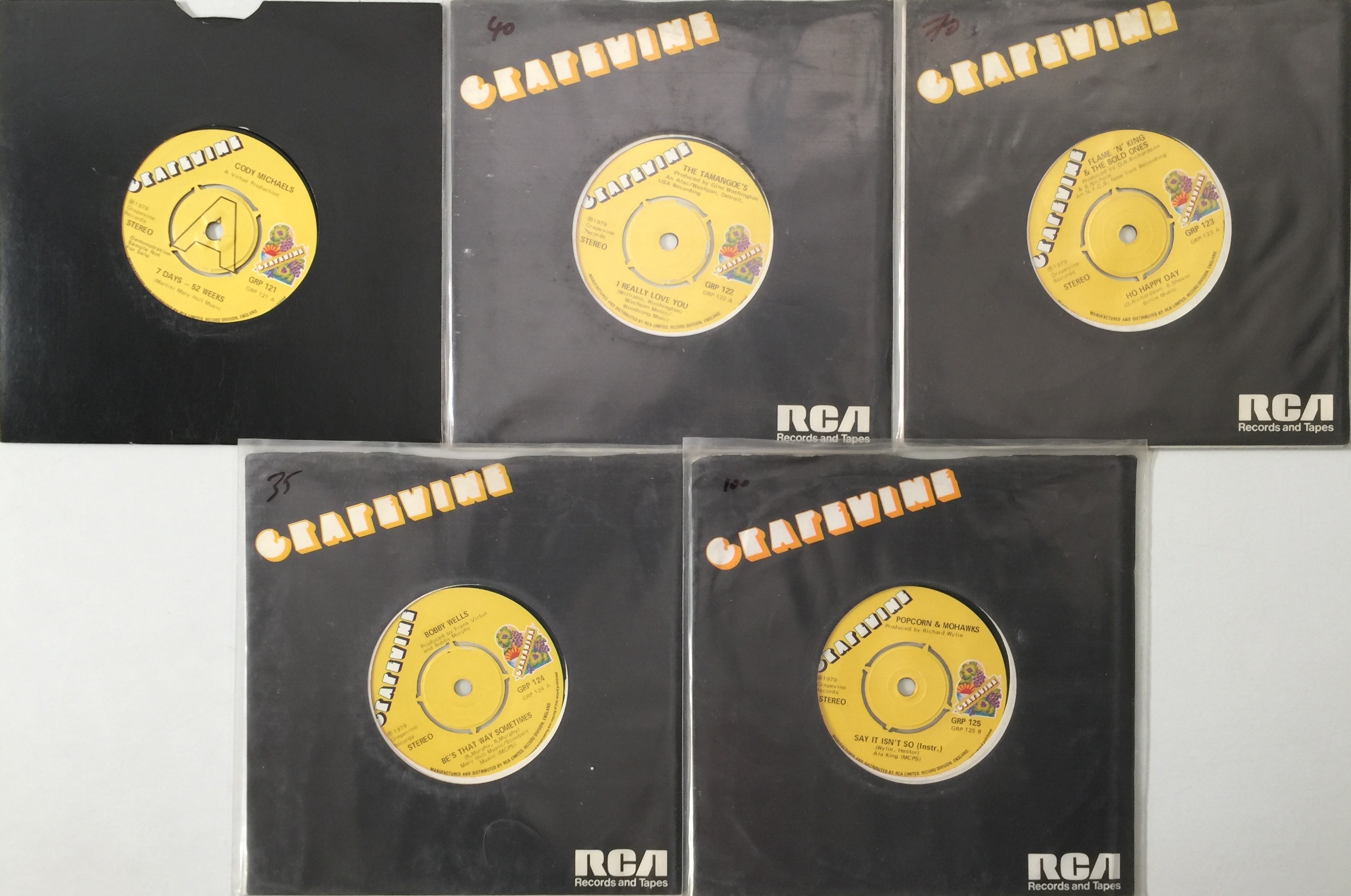 Lot 289 - GRAPEVINE - 7" PACK (CATALOGUE NUMBERS