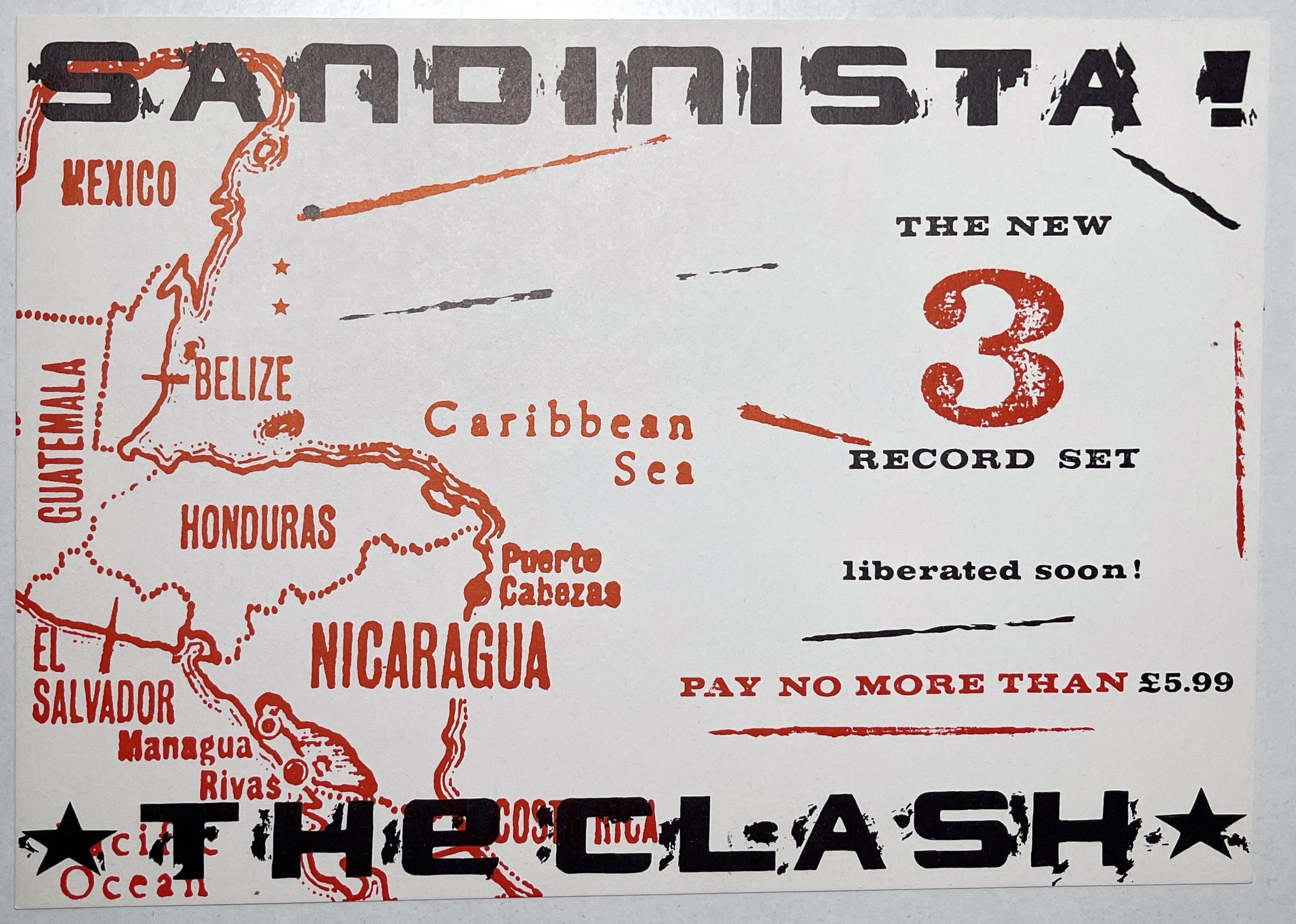 Lot 448 - THE CLASH - ORIGINAL SANDINISTA PROMOTIONAL