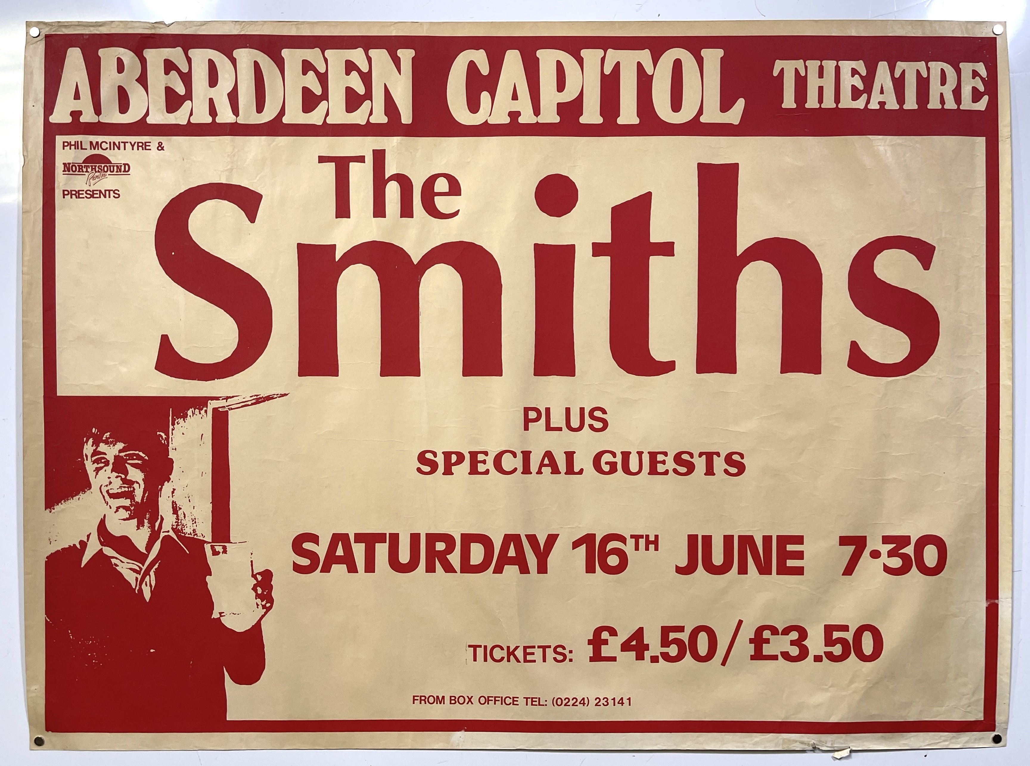 Lot 443 - THE SMITHS - A 1984 CONCERT POSTER FOR