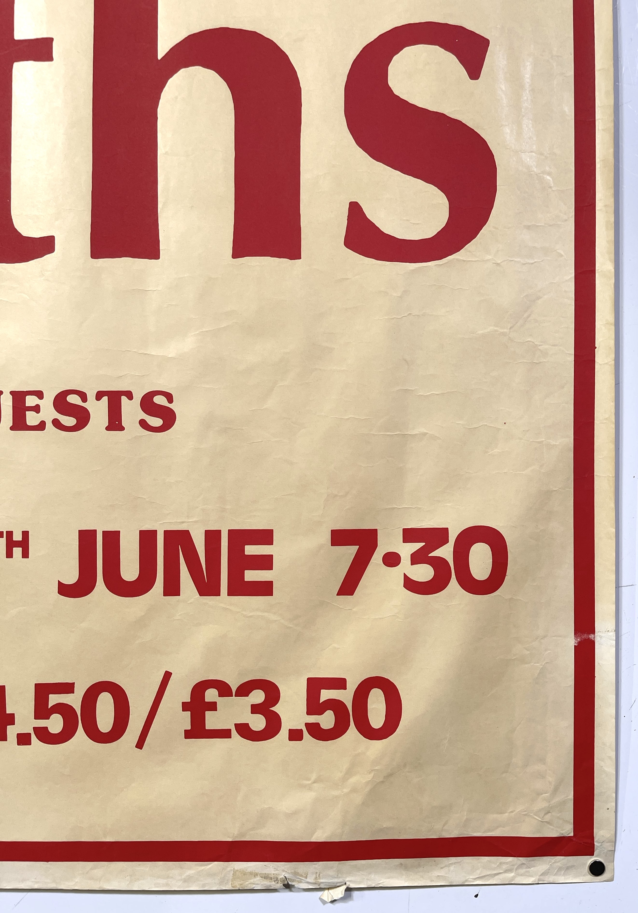 Lot 443 - THE SMITHS - A 1984 CONCERT POSTER FOR
