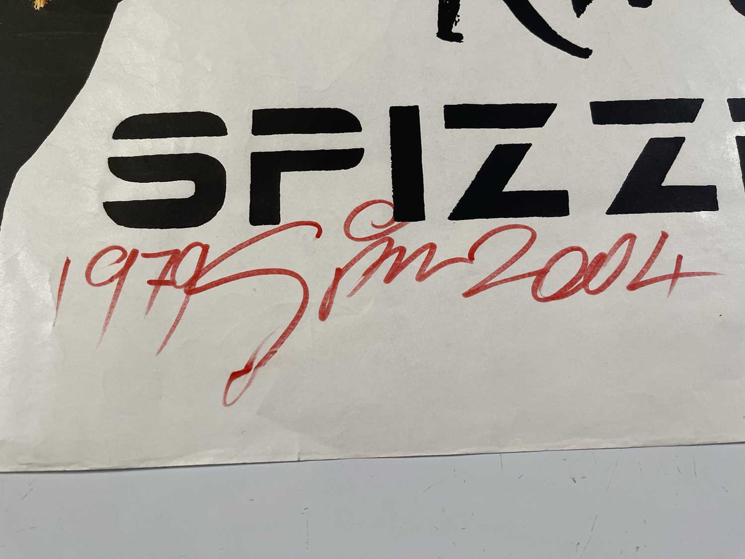 Lot 185 - SPIZZENERGI - ORIGINAL POSTER, SIGNED AND