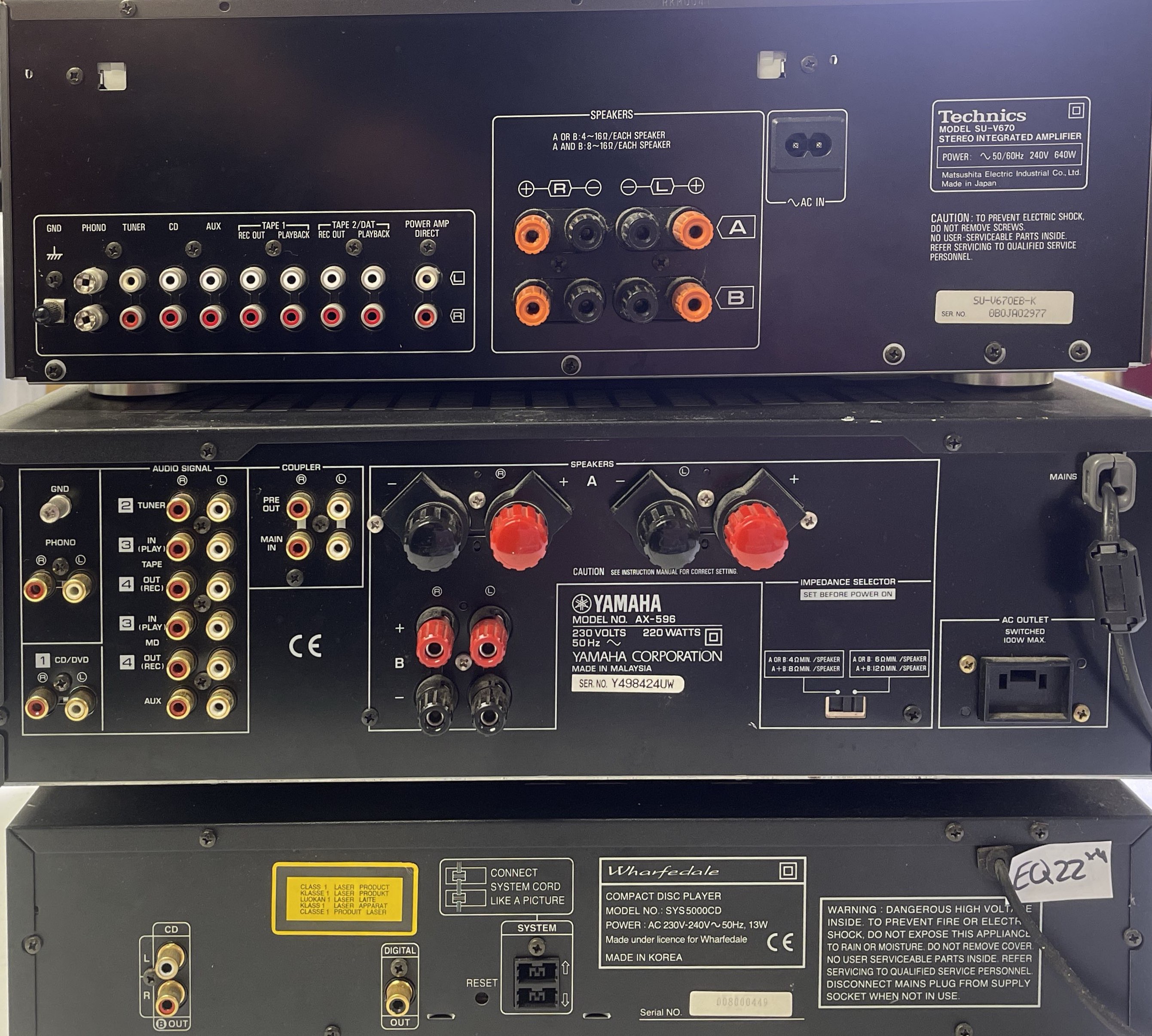 Lot 23 - HI-FI SEPARATES INC WHARFEDALE / TECHNICS