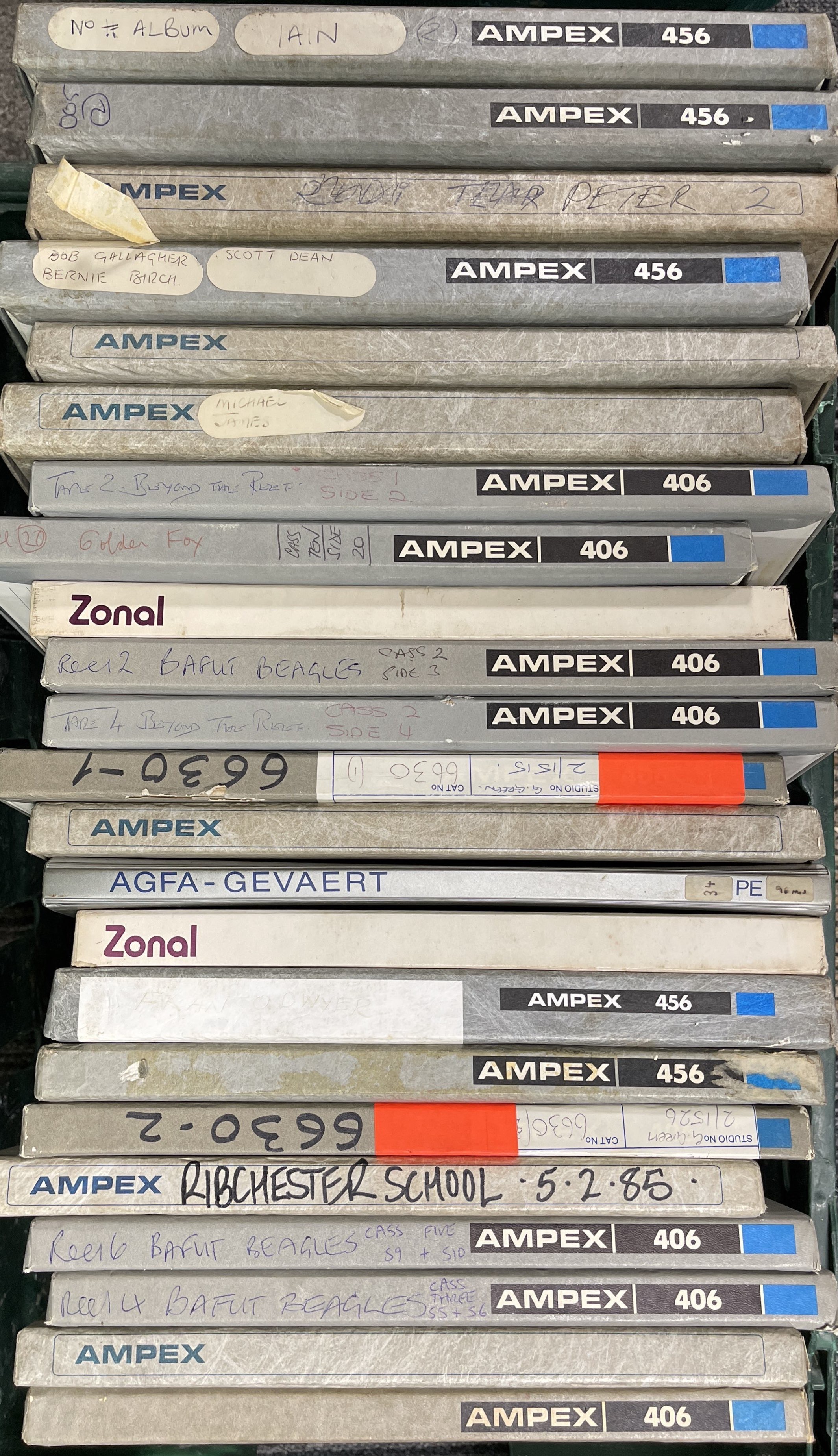 Lot 83 - LARGE COLLECTION OF AMPEX TAPE REELS - SOME