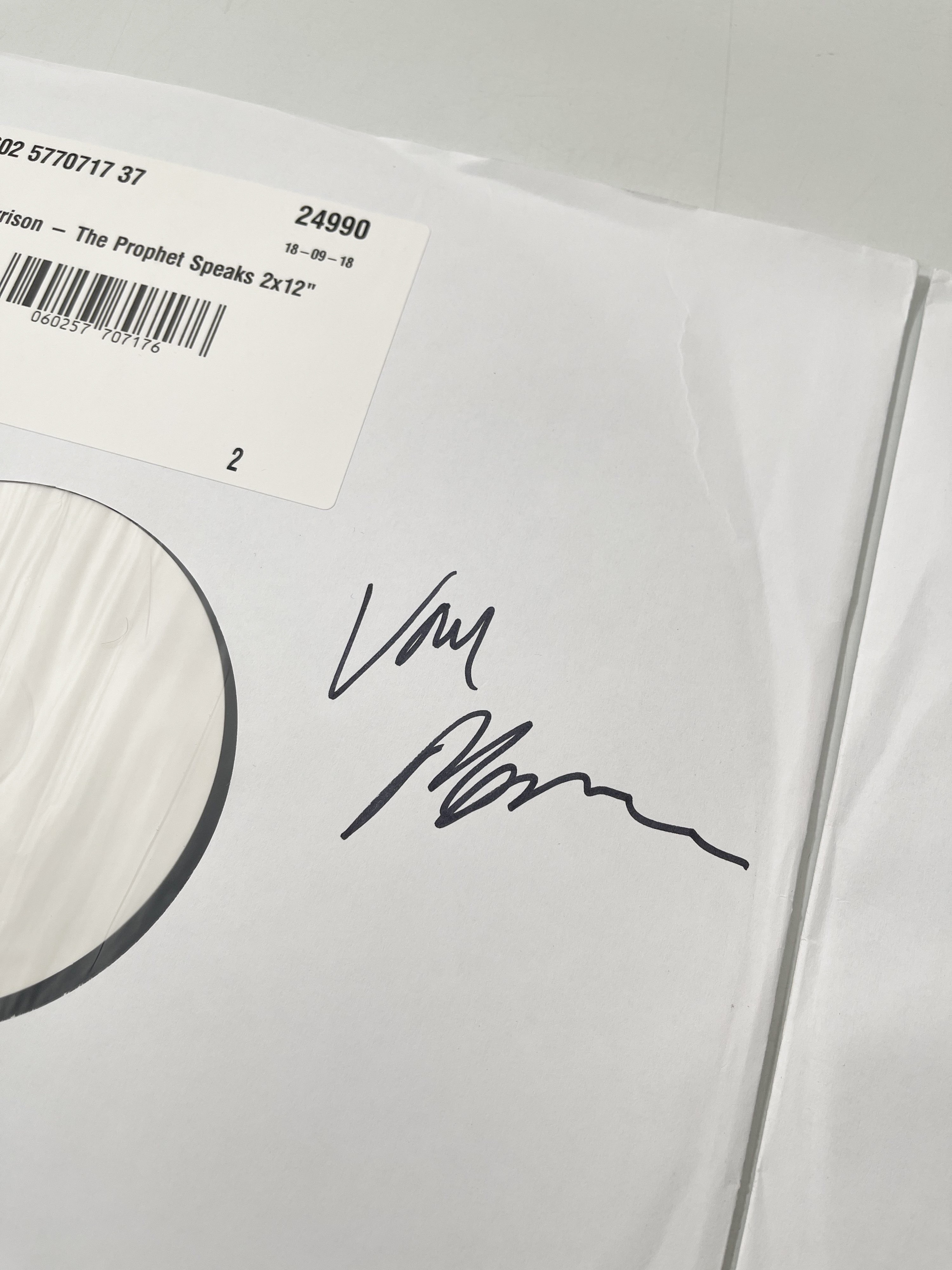 Lot 93 - VAN MORRISON - THE PROPHET SPEAKS - SIGNED